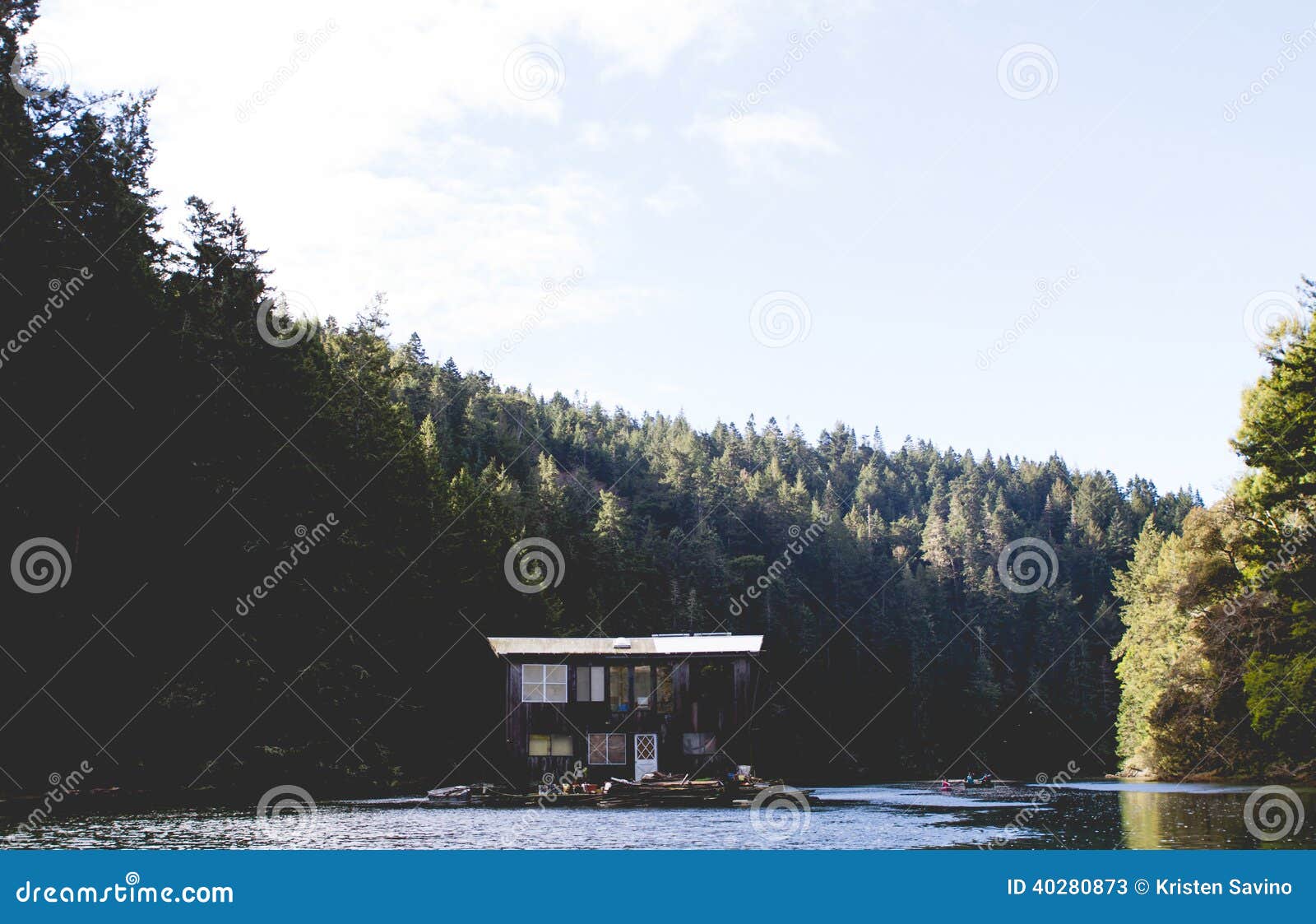 Alone stock image. Image of lake, shack, beautiful, peaceful - 40280873