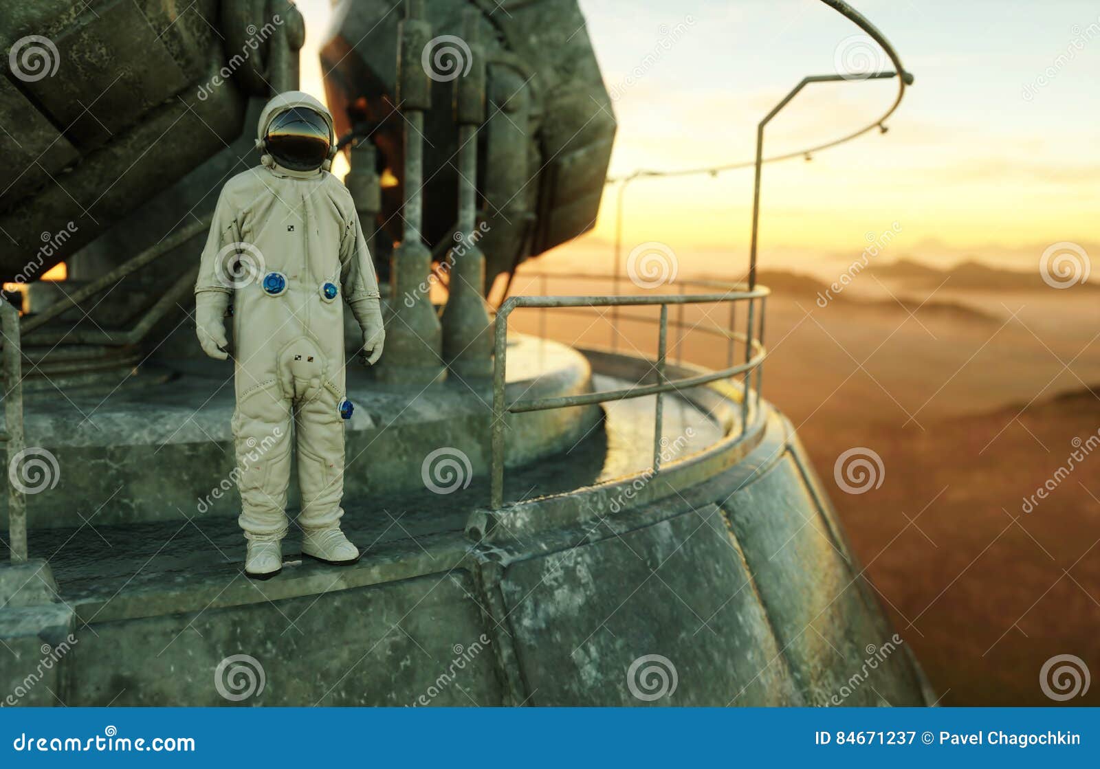 Alone Alien Character Thinking Single Sit On Bench Royalty-Free Stock ...