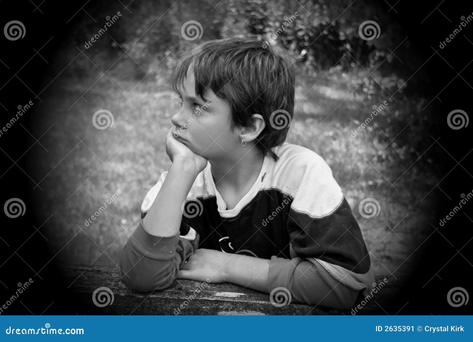 Alone child stock image. Image of thought, young, upset - 2635391