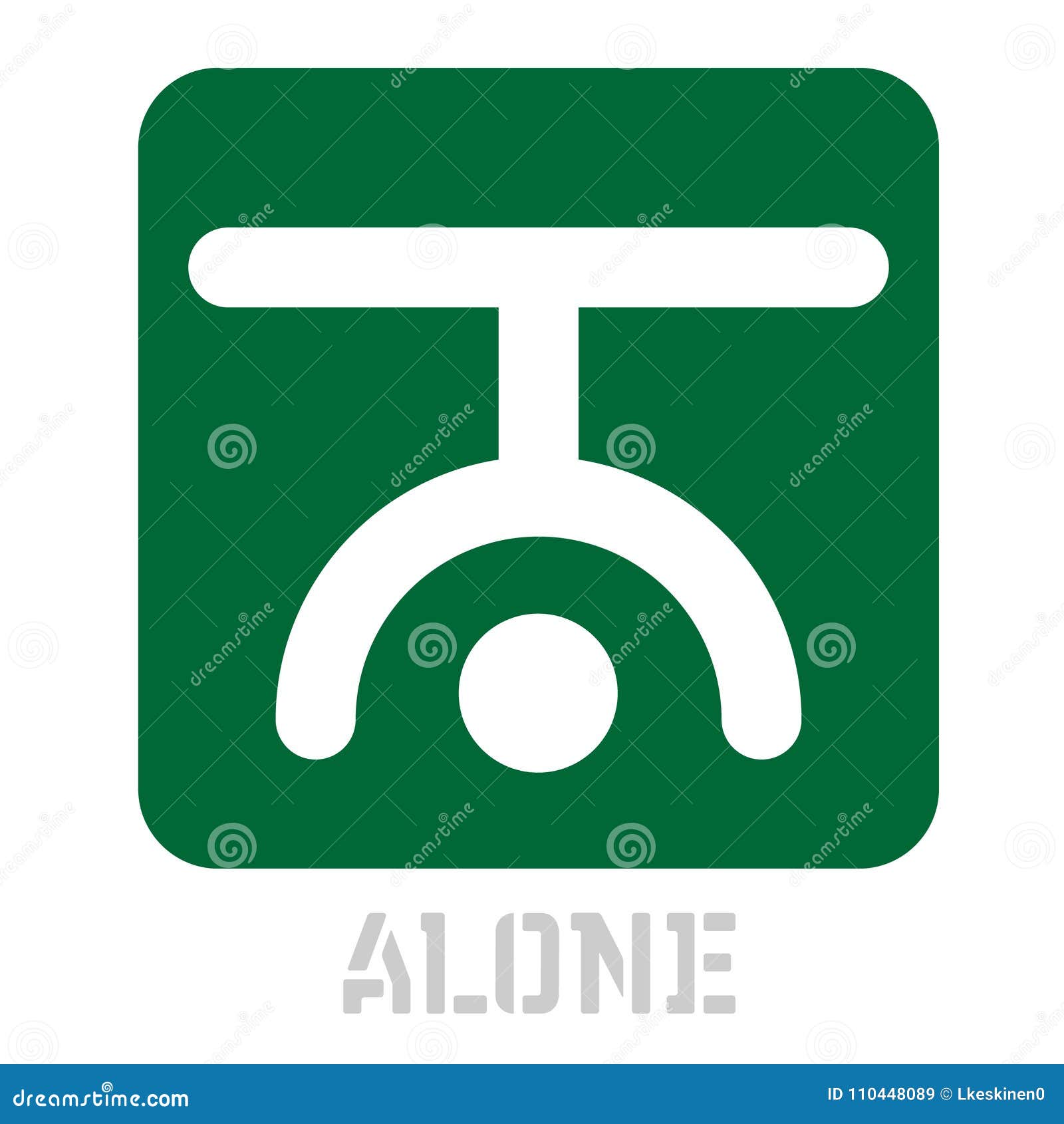 Alone Conceptual Graphic Icon Stock Vector - Illustration of forgotten ...