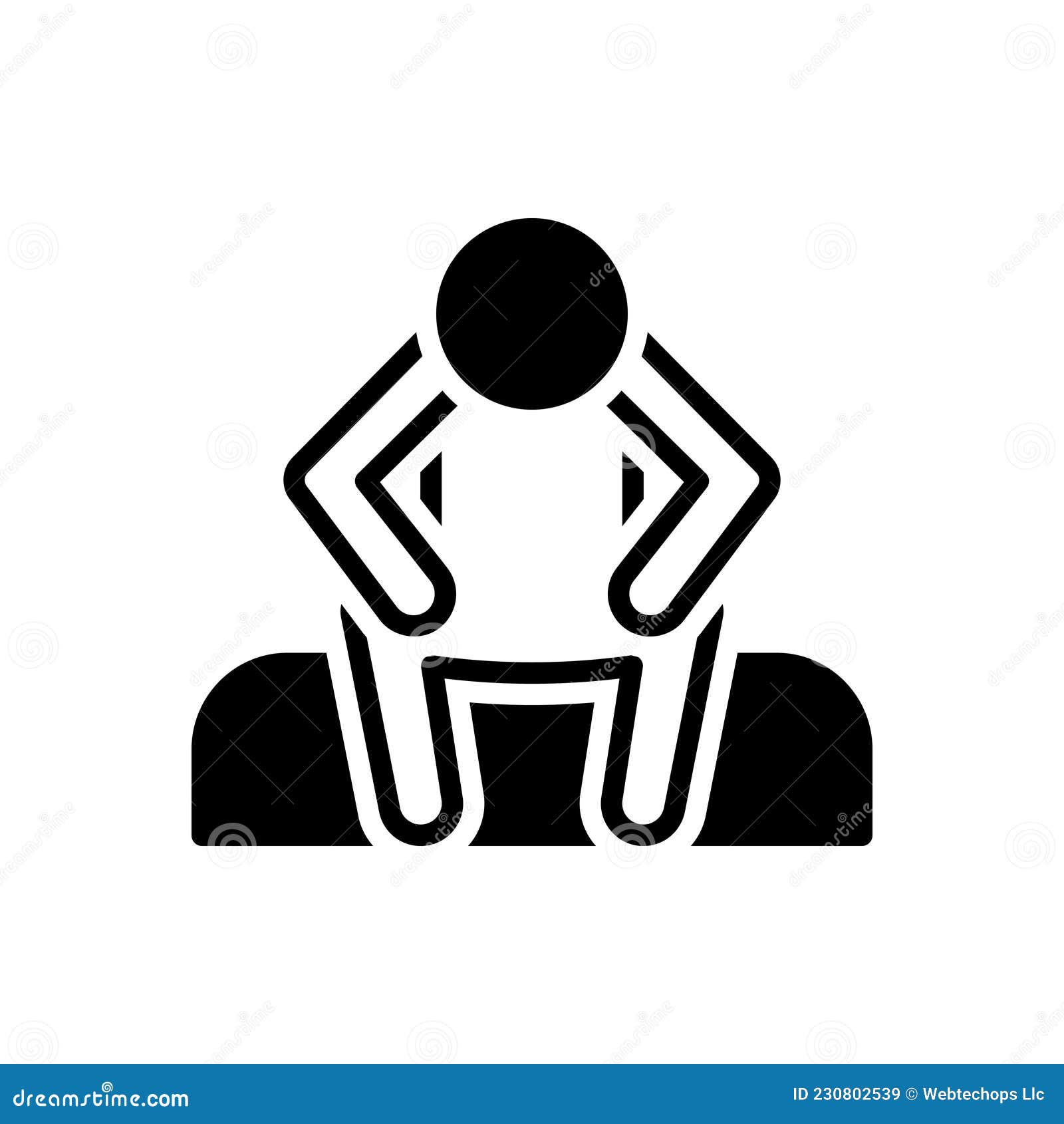 Black Solid Icon for Alone, Lonely and only Stock Vector - Illustration ...