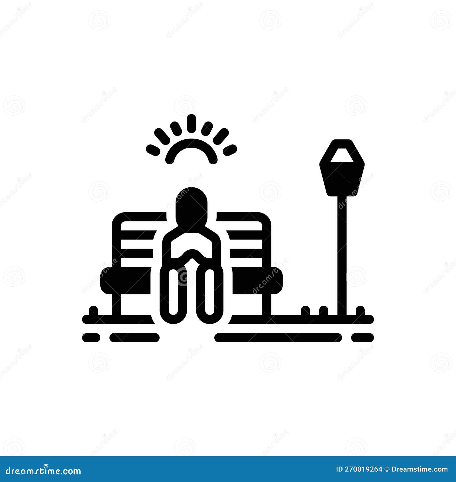 Black Solid Icon for Alone, Lonely and Ground Stock Vector ...