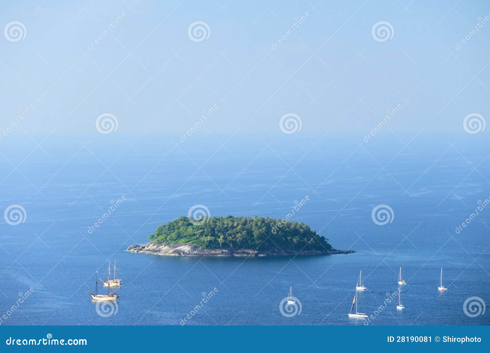 Alone island stock image. Image of colorful, card, greeting - 28190081