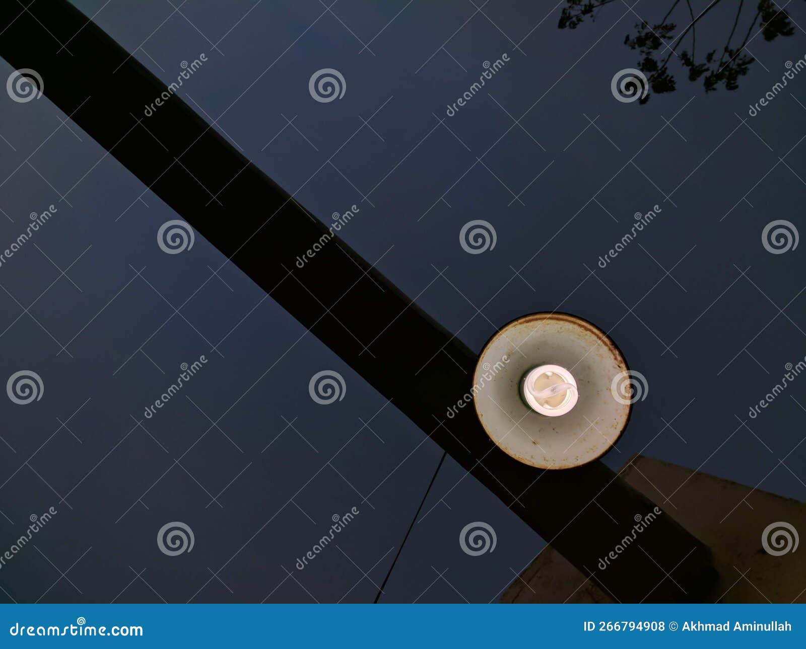 Alone Light on Darkness Sky Stock Photo - Image of black, screenshot ...