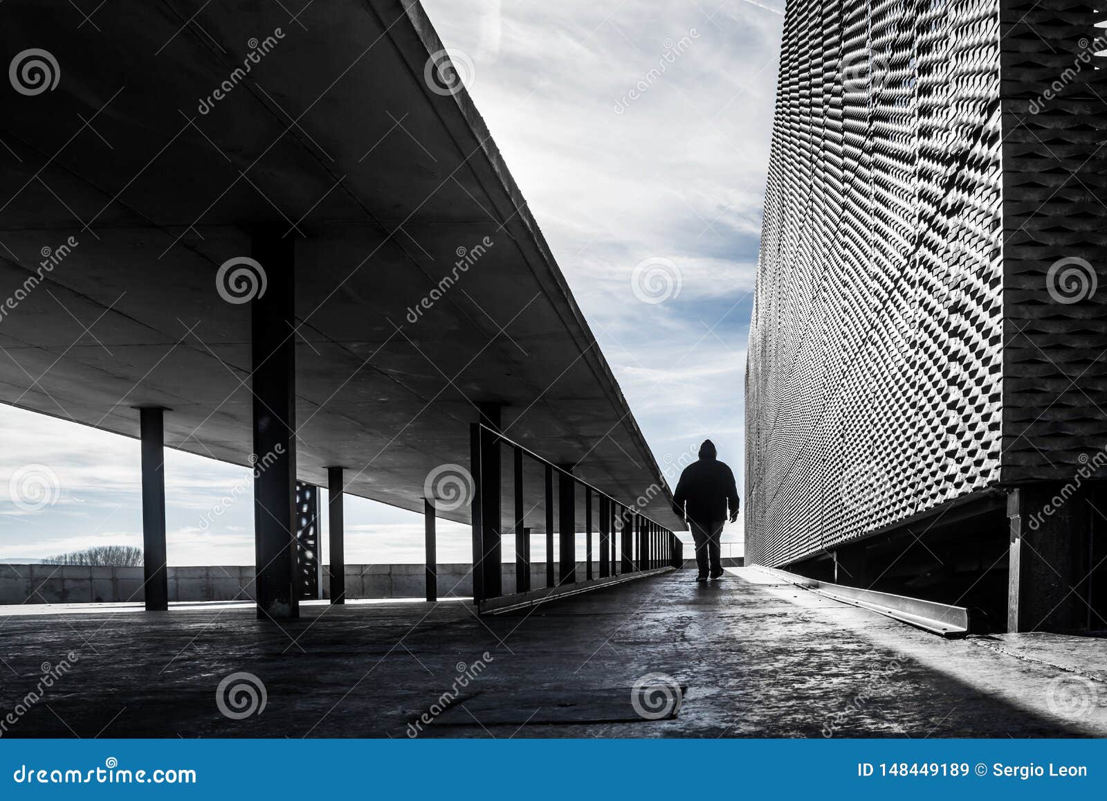 Alone among Modern Buildings Stock Image - Image of mysterious, finance ...