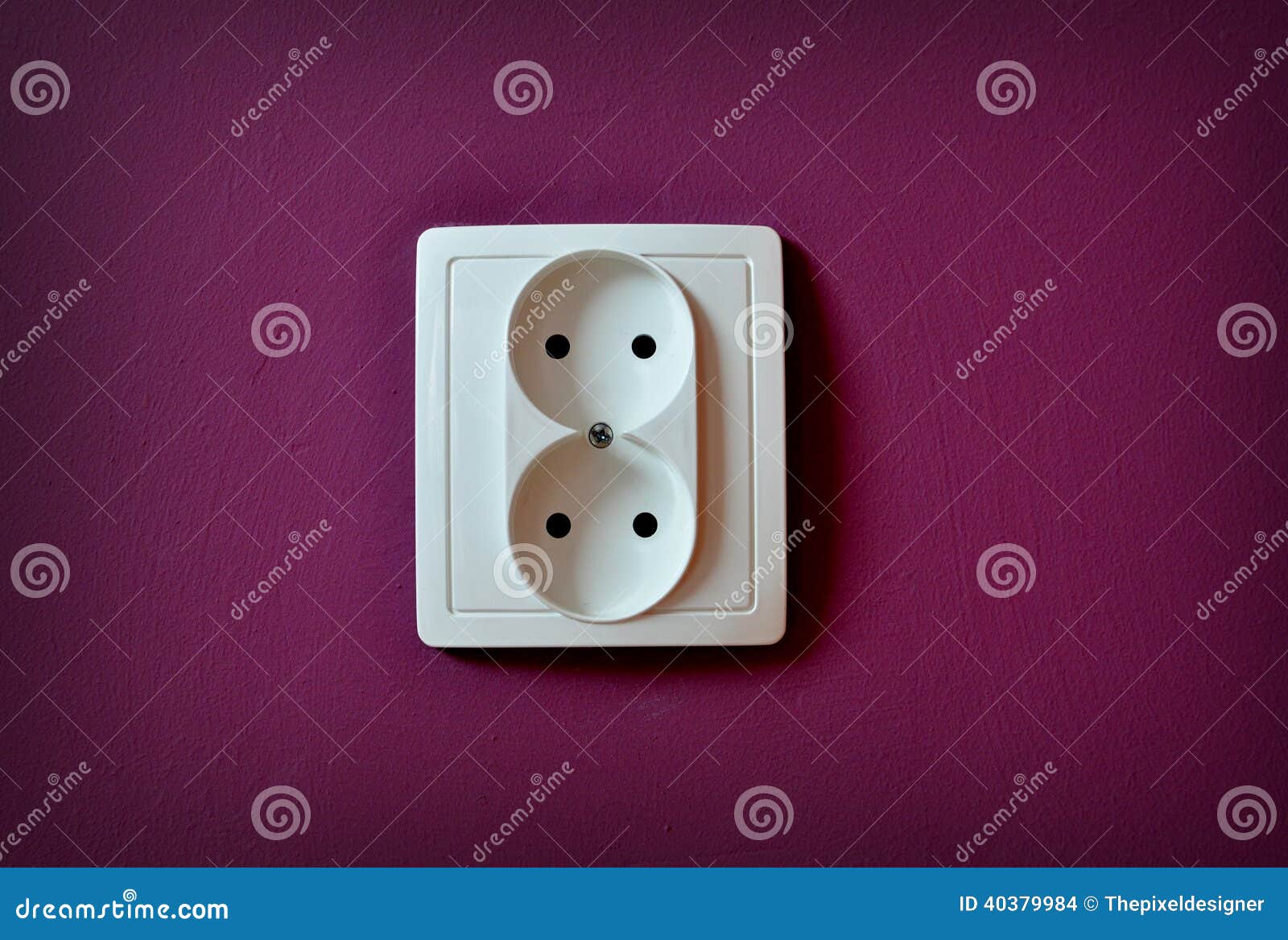 Alone Outlet on Wall Background Stock Photo - Image of electricity ...