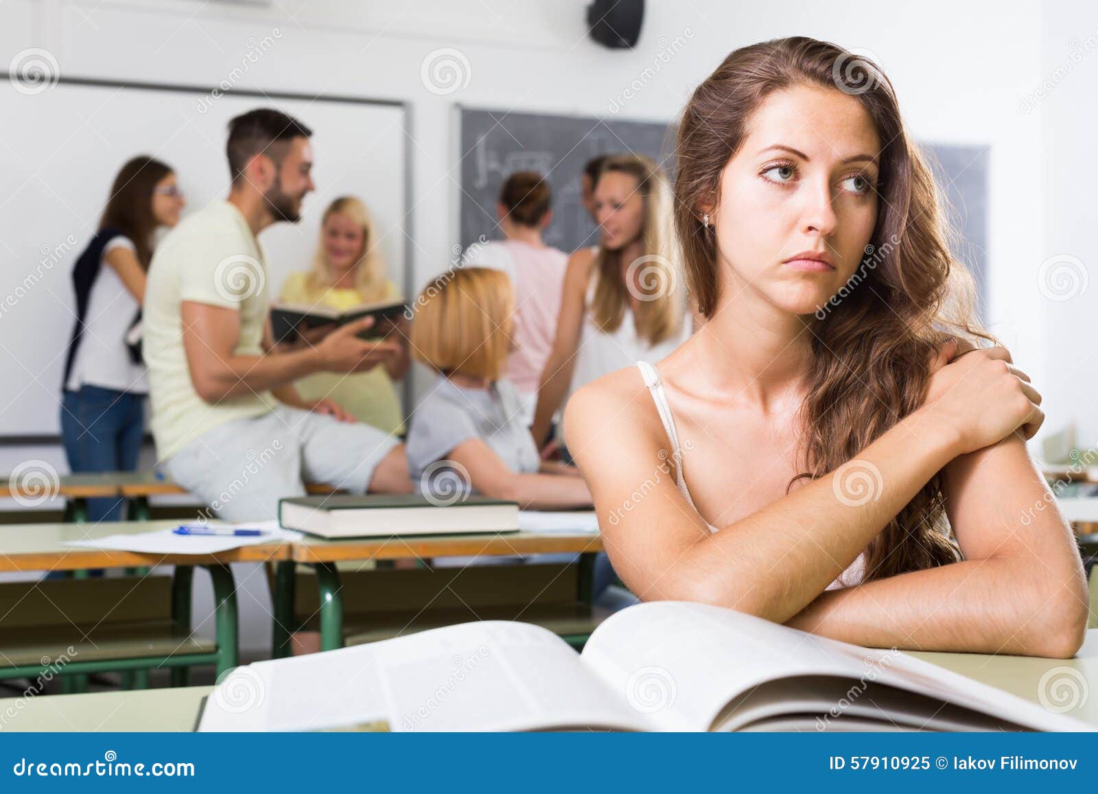 Alone student stock image. Image of school, disconnect - 57910925