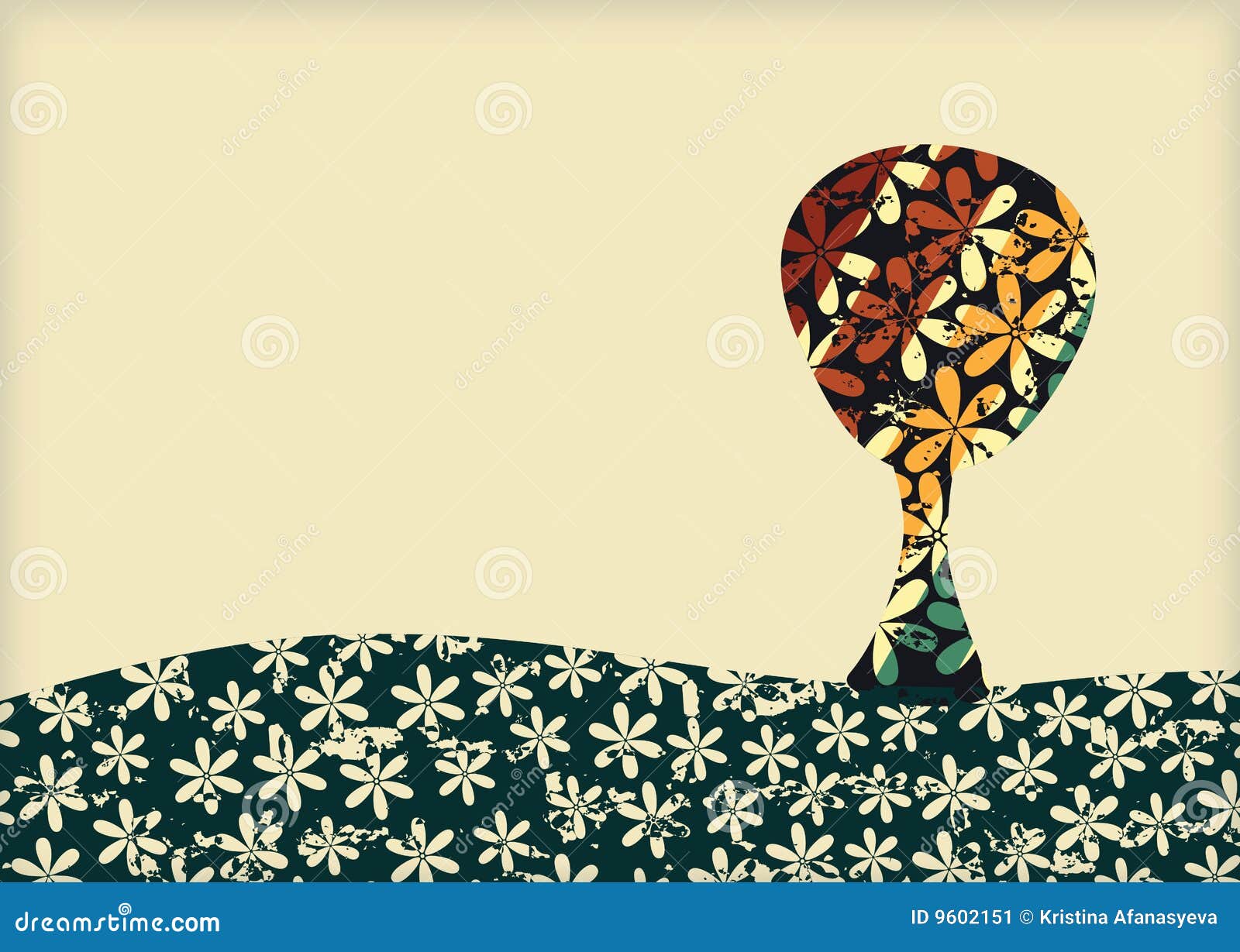 Alone Tree stock vector. Illustration of creative, pattern - 9602151