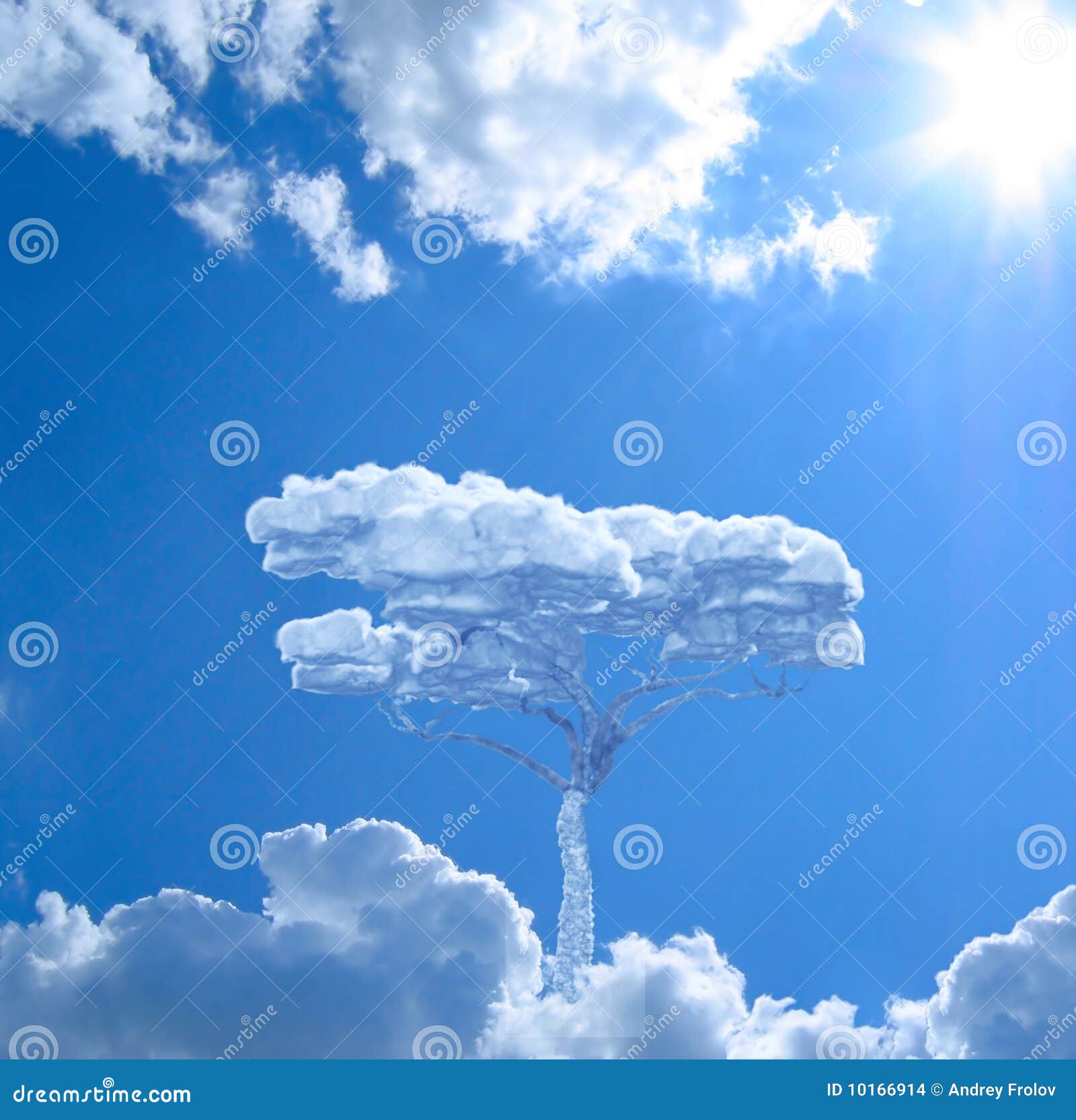 Alone tree in sky. stock photo. Image of abstract, country - 10166914