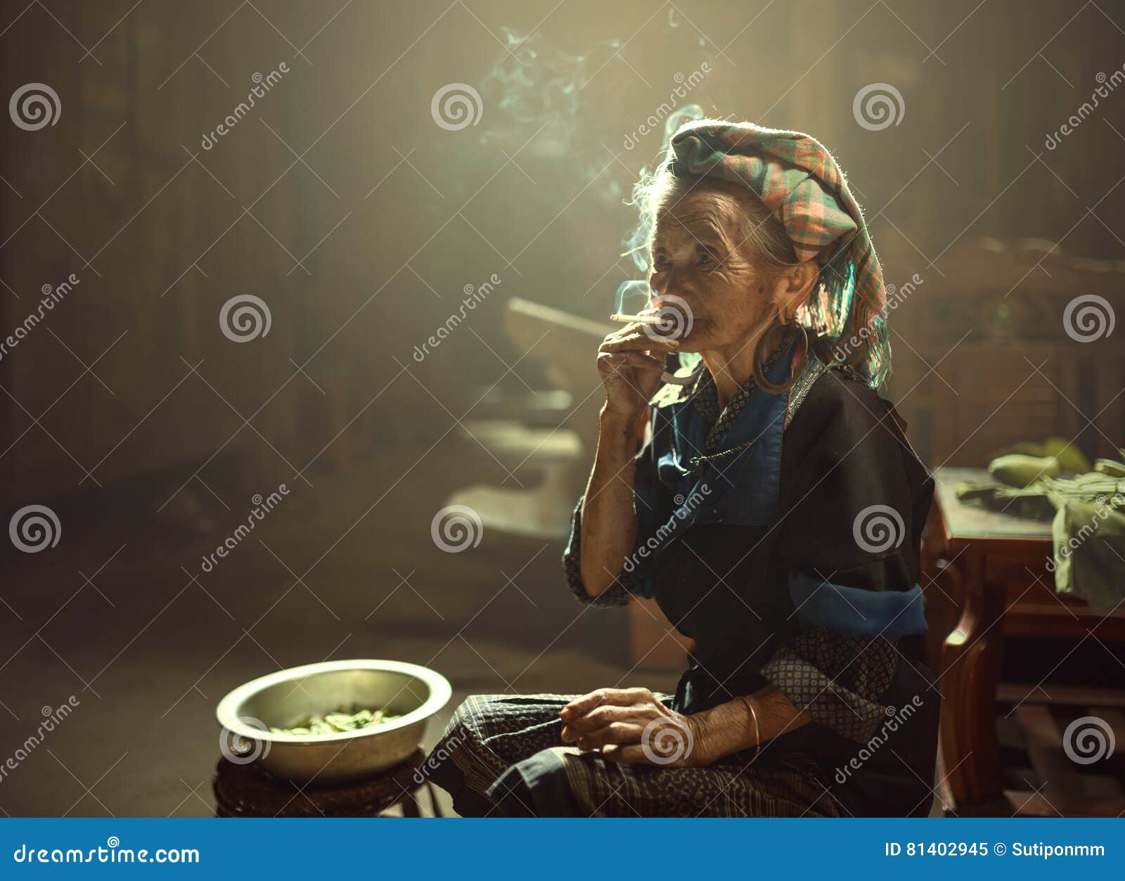 Alone woman smoking time stock image. Image of puff, thinking - 81402945