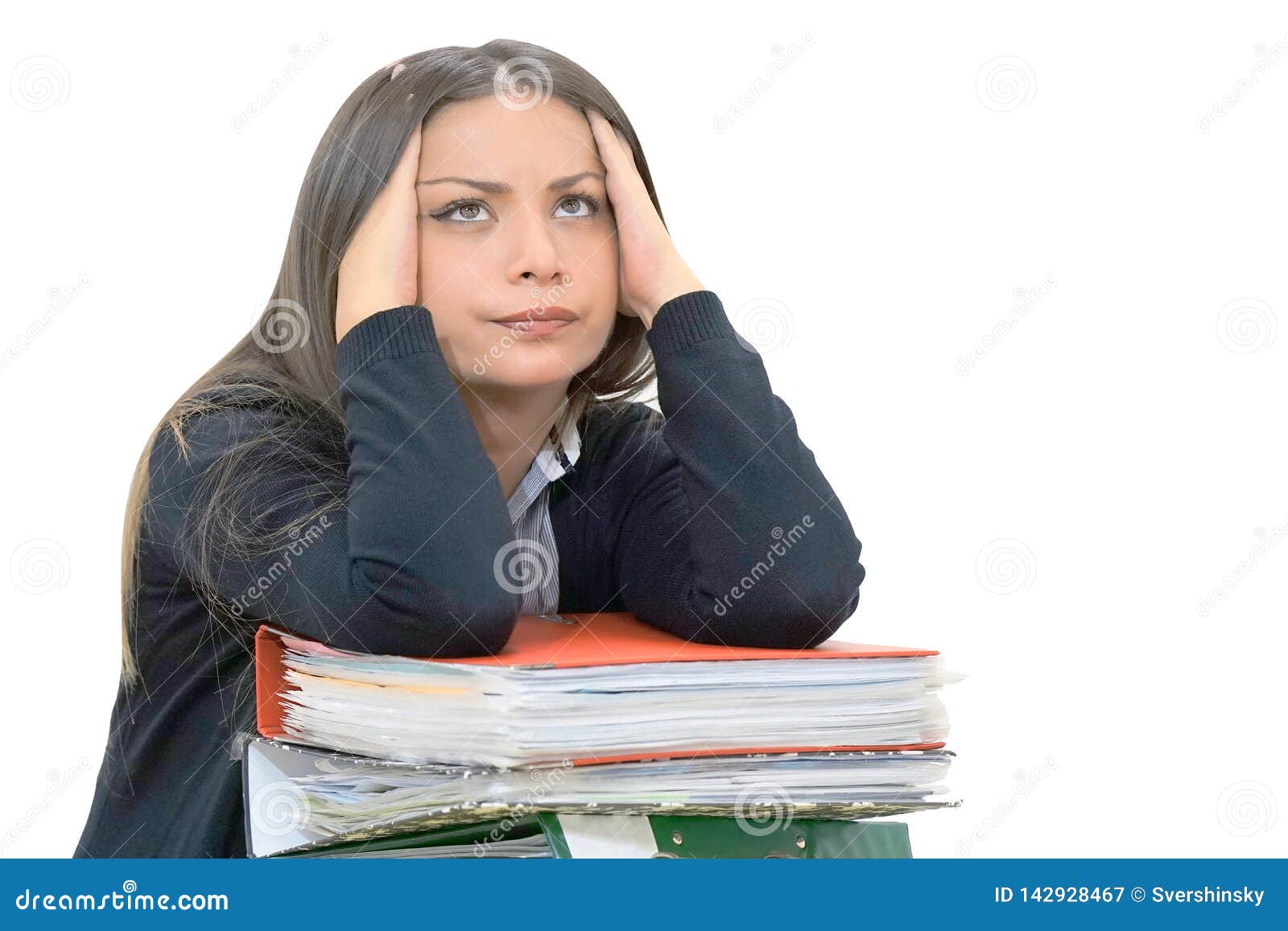 Alone Working in Office with a Lot of Documents. Yelling and Screaming ...