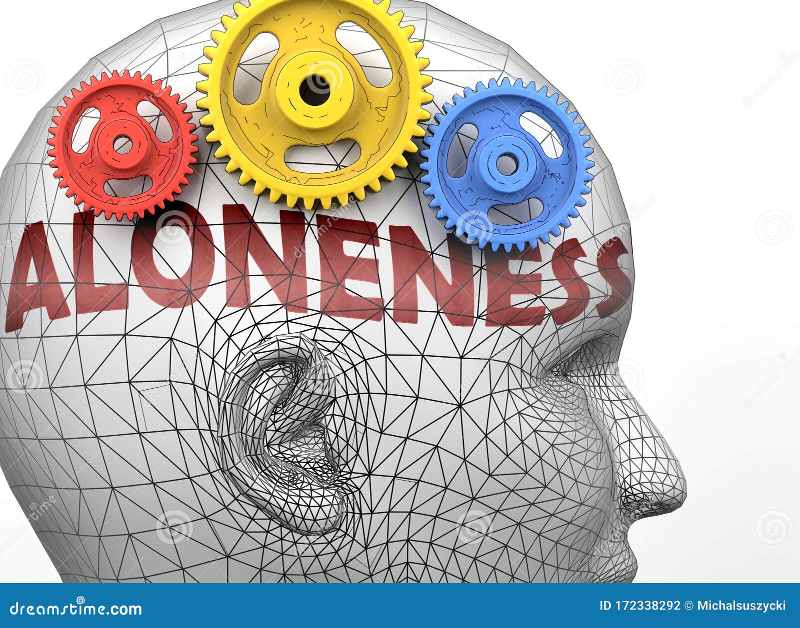 Aloneness and Human Mind - Pictured As Word Aloneness Inside a Head To ...