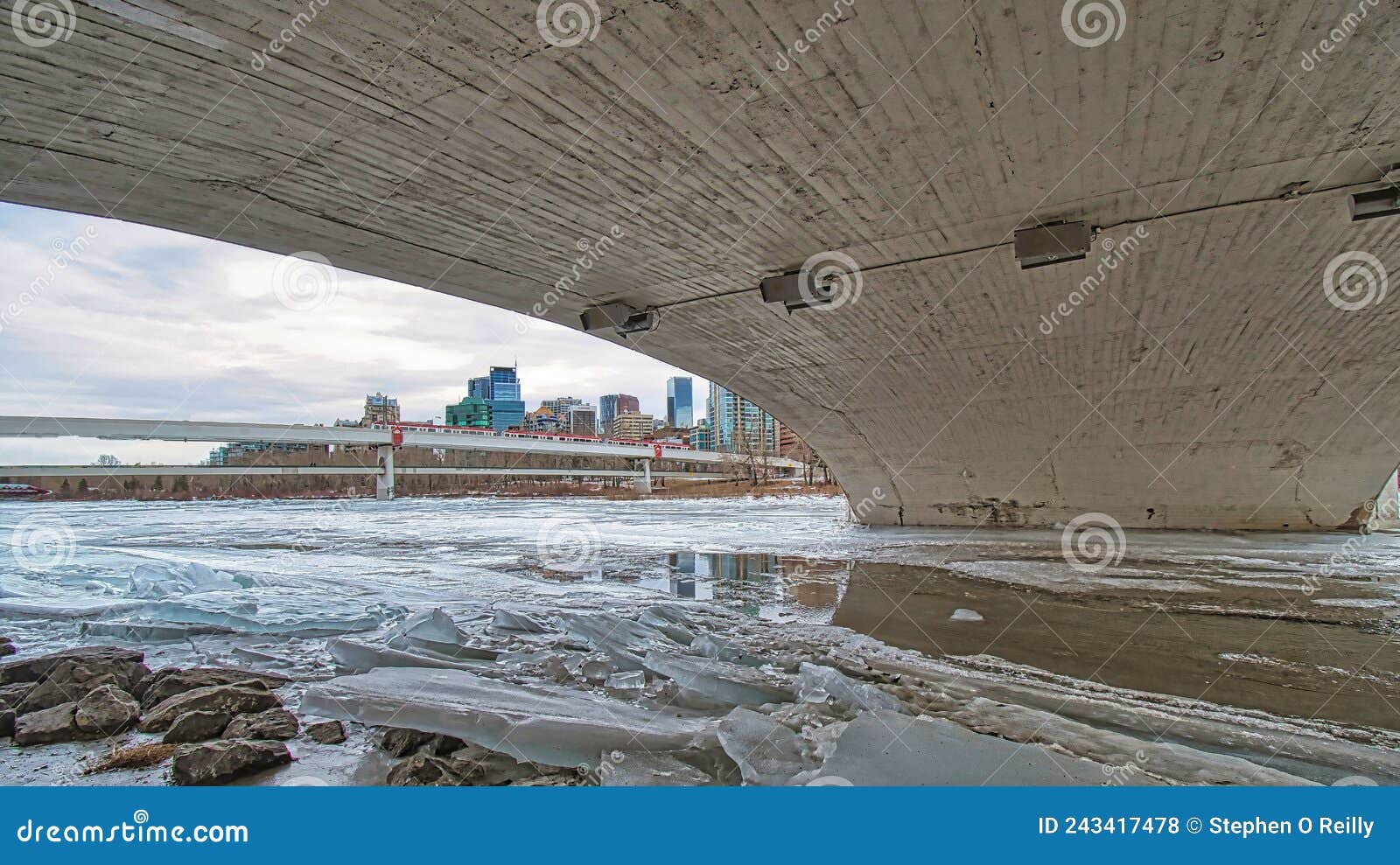 View from Underside Louise Bridge Calgary Stock Photo - Image of ...