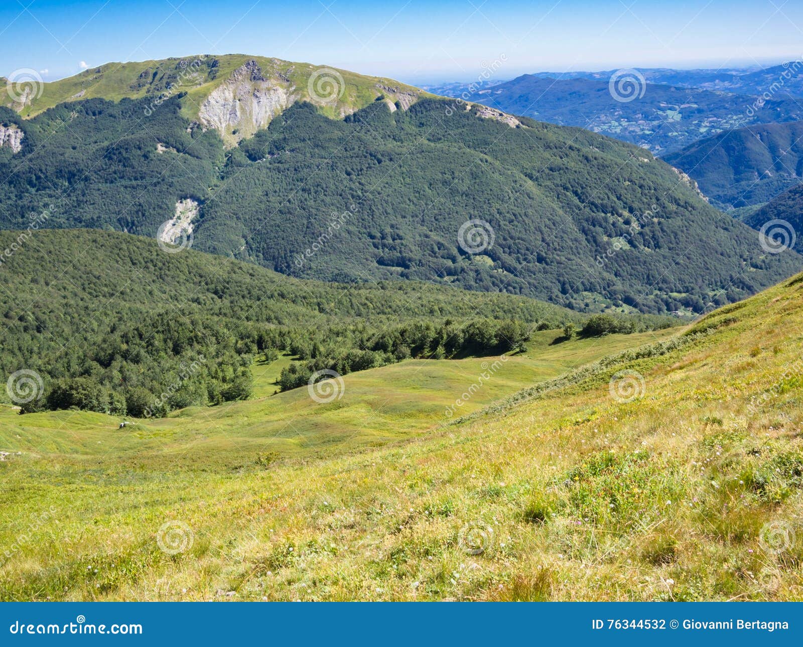 Along the Path Towards the Summit of the Mountain Stock Photo - Image ...