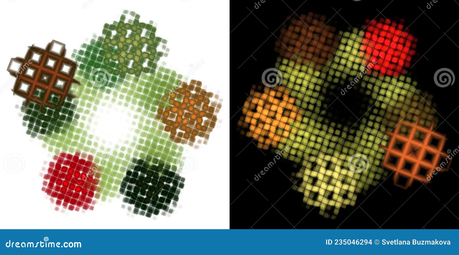 Along the Perimeter of the Green Checkered Circles, There are Small ...