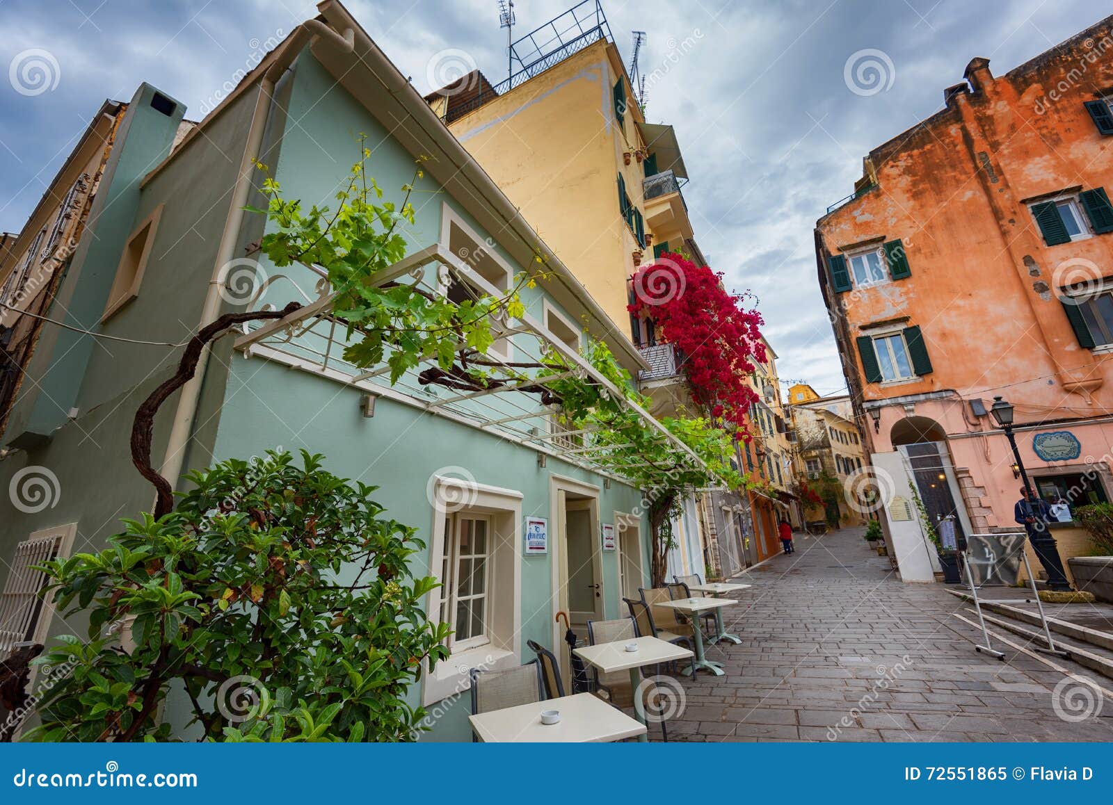 Along the Streets of Corfu Island, Greece Editorial Image - Image of ...