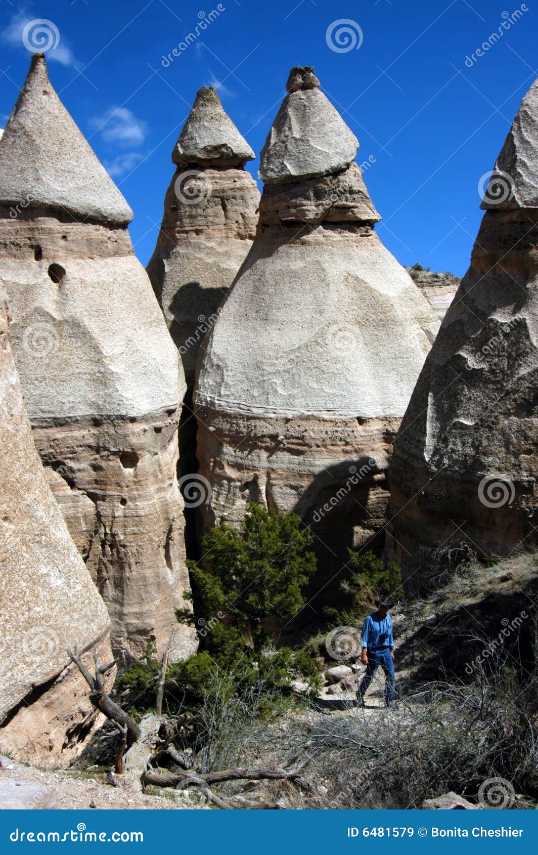Along Tent Rocks Trail stock image. Image of hiking, rocks - 6481579
