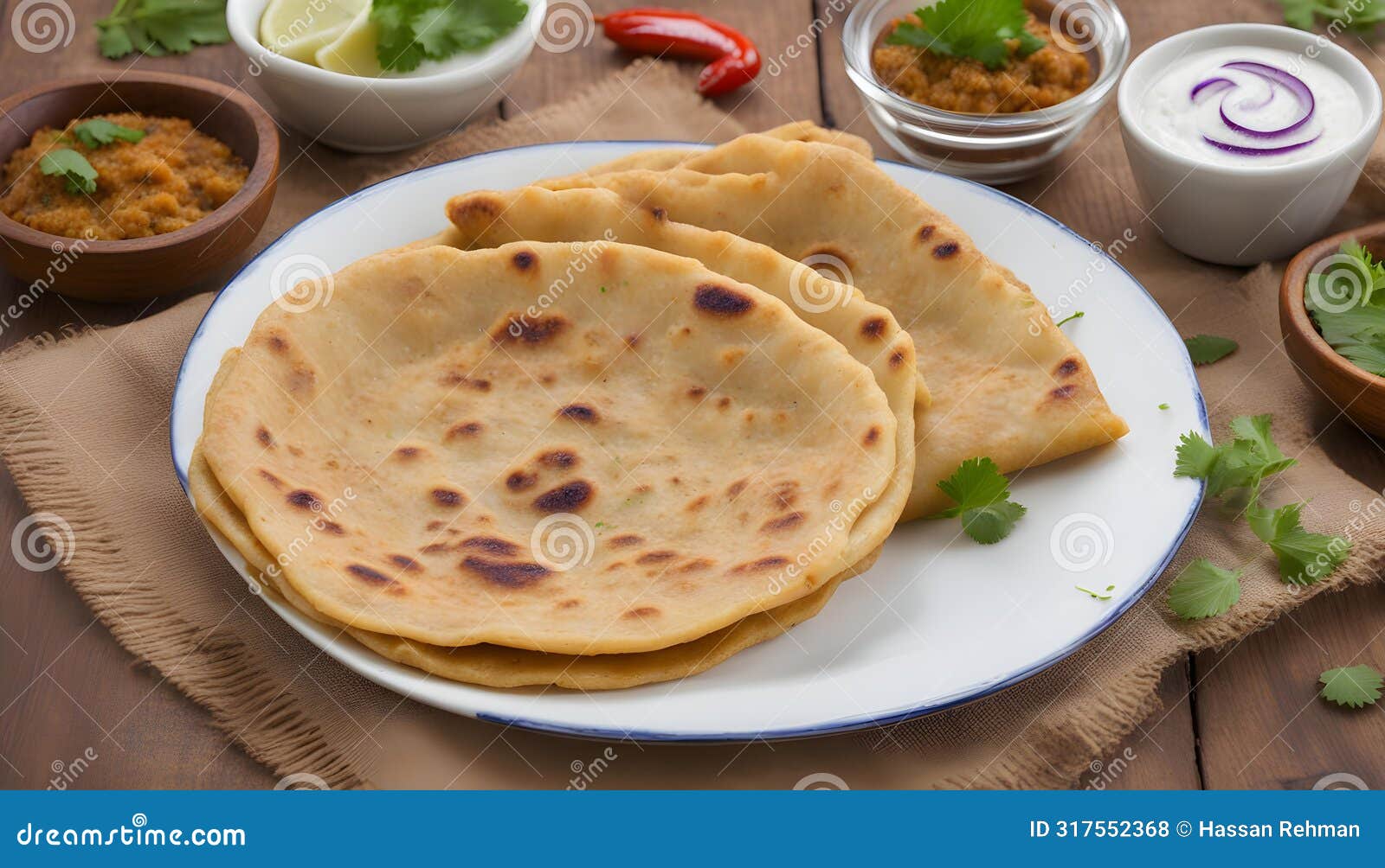 Aloo Paratha Or Gobi Paratha Also Known As Potato Royalty-Free Stock ...