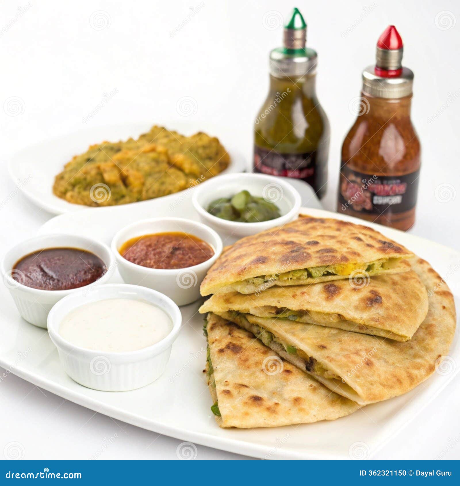 Aloo Paratha Or Gobi Paratha Also Known As Potato Stock Image ...