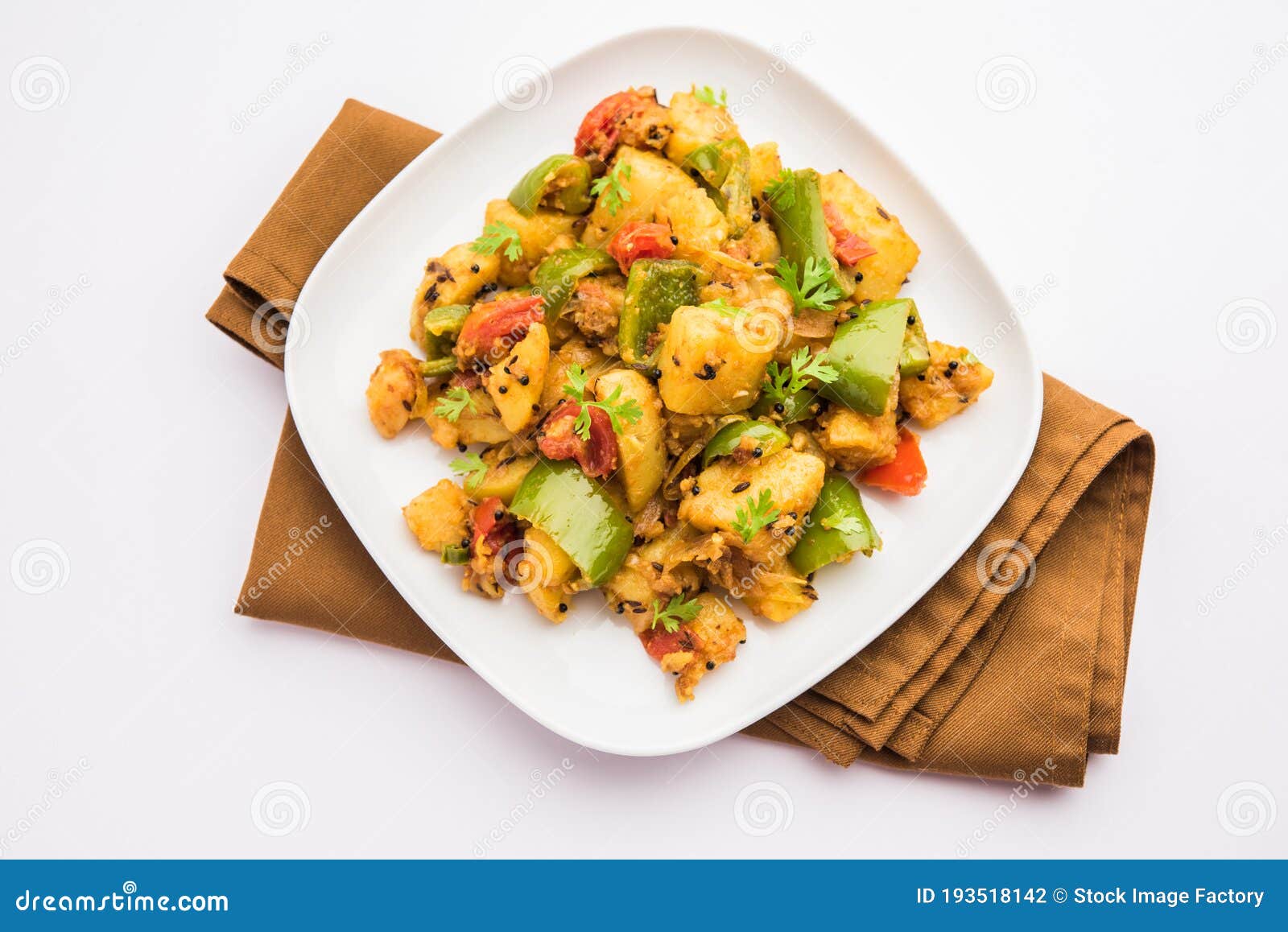 Aloo Shimla Mirch Sabji or Dry Potato Capsicum Curry is an Indian Main ... Aloo Shimla Mirch Sabji or Dry Potato Capsicum Curry is an Indian Main ...