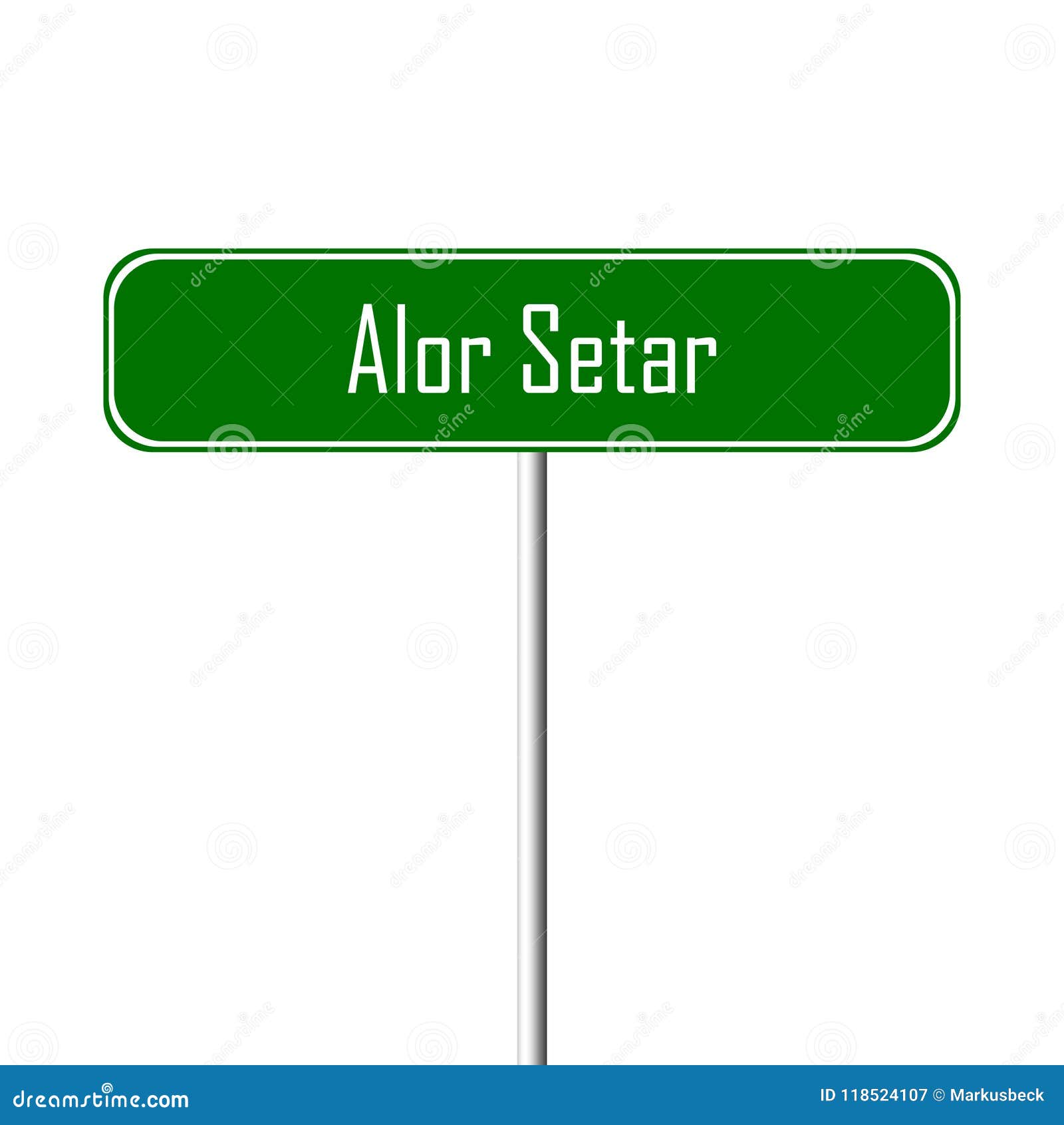 Alor Setar Town Sign - Place-name Sign Stock Image - Image of placename ...