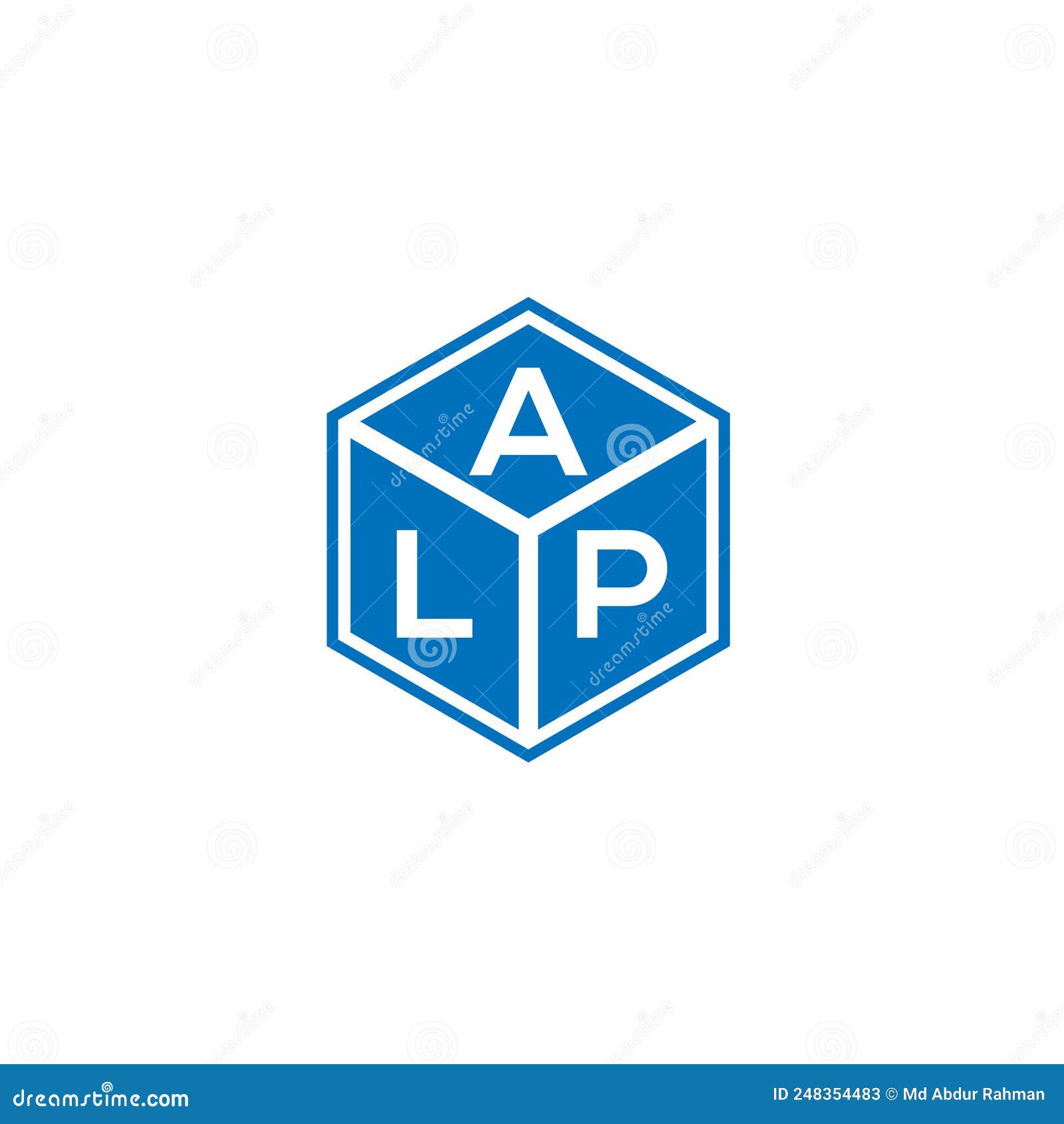 ALP Letter Logo Design on Black Background. ALP Creative Initials ...
