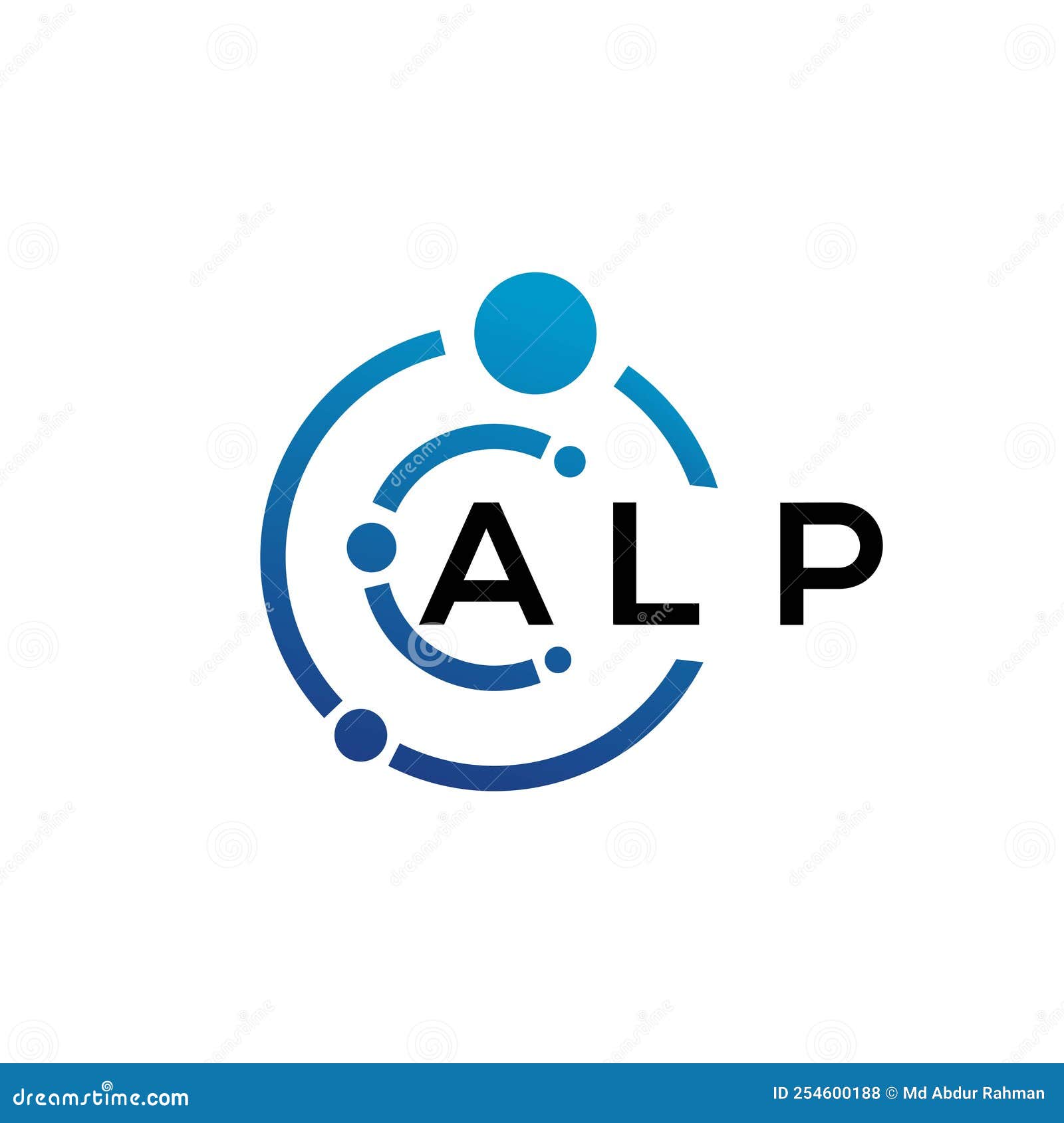 ALP Letter Logo Design On Black Background. ALP Creative Initials ...