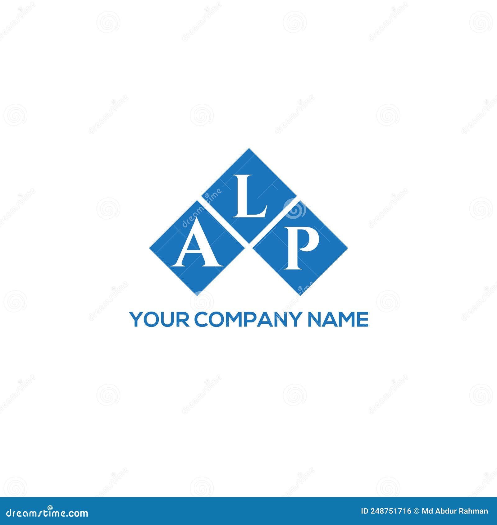 ALP Letter Logo Design on WHITE Background. ALP Creative Initials ...