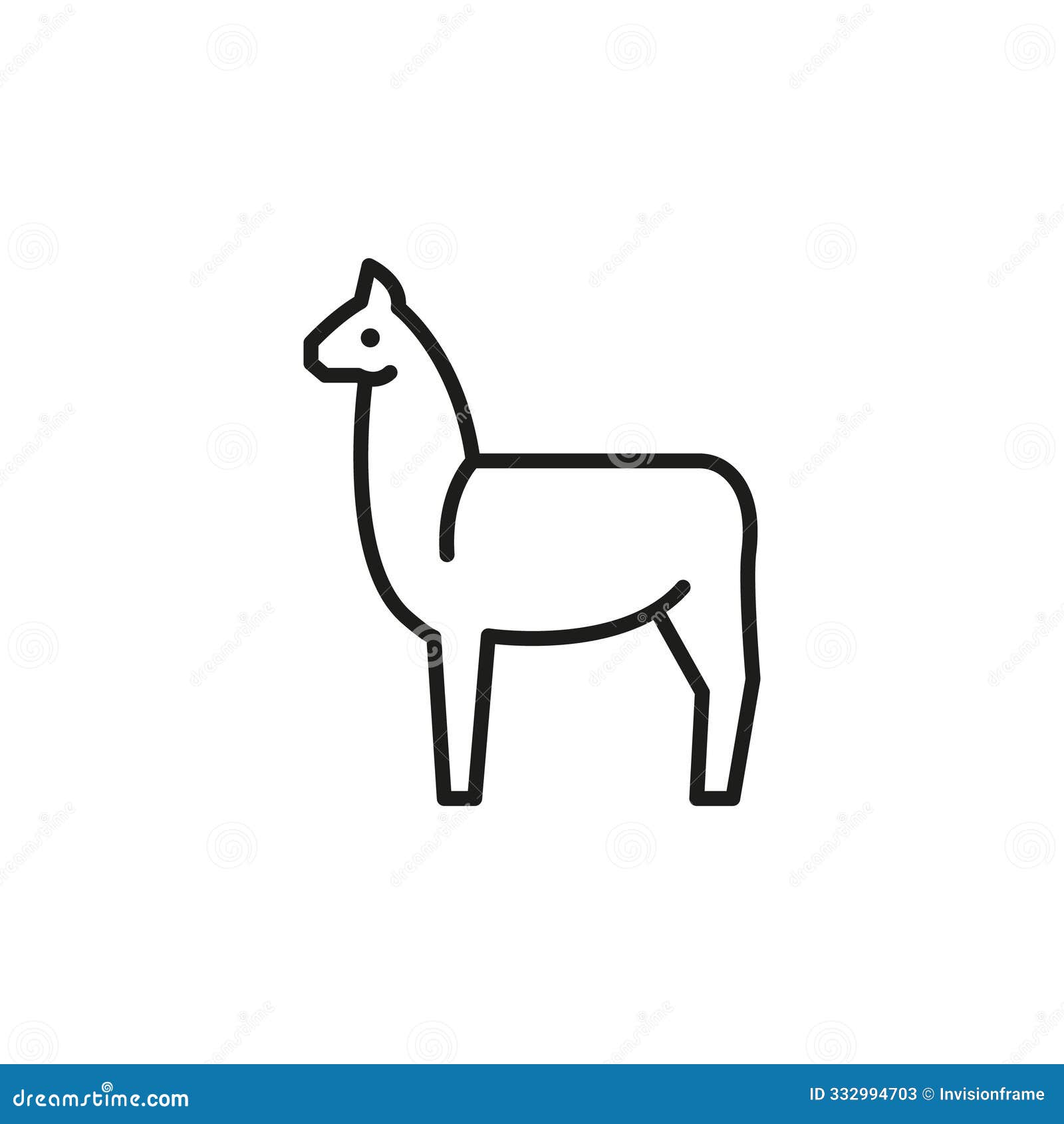Alpaca Icon Vector Isolated On White Background, Alpaca Sign ...