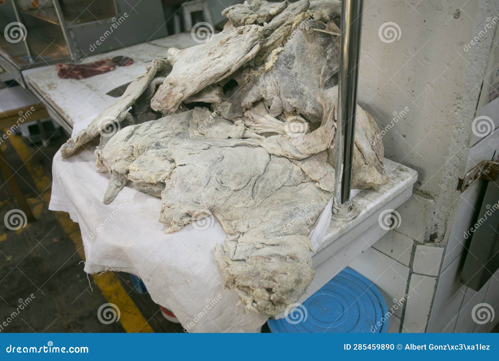 Alpaca Meat in the Central Market of the City of Cusco in Peru. Stock ...