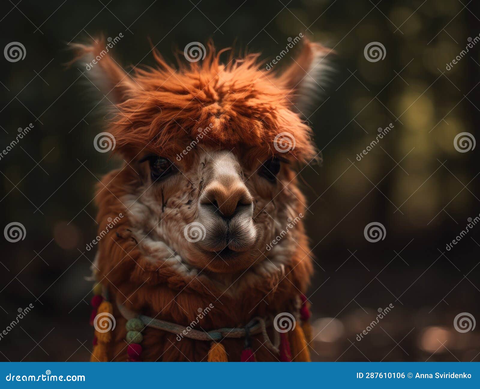 Alpaca Portrait Created with Generative AI Technology Stock ...