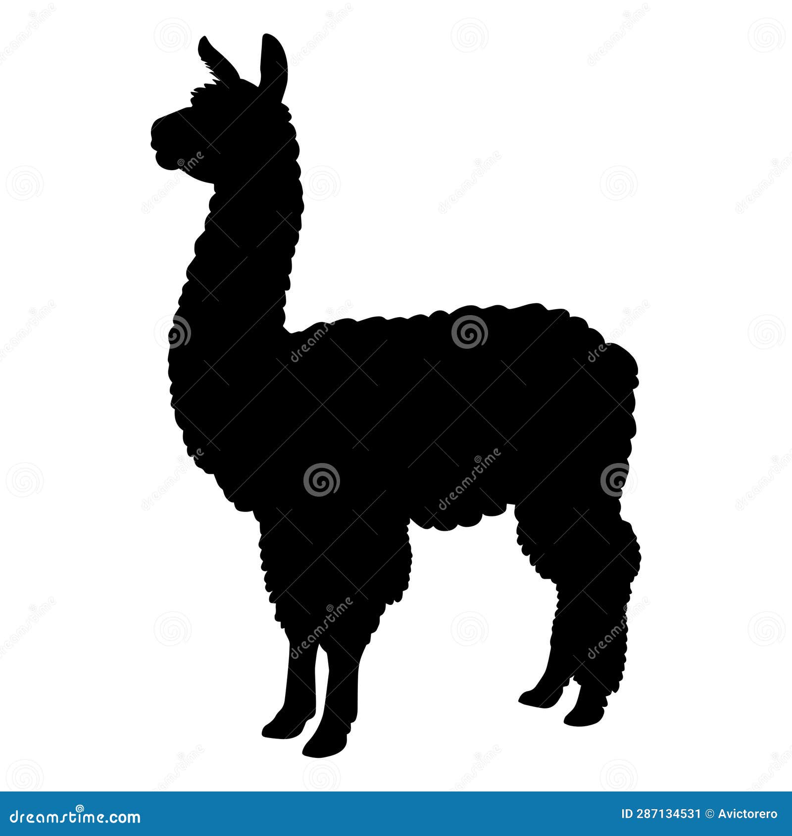 Alpaca Silhouette Icon Symbol Stock Vector - Illustration of silhouette ...