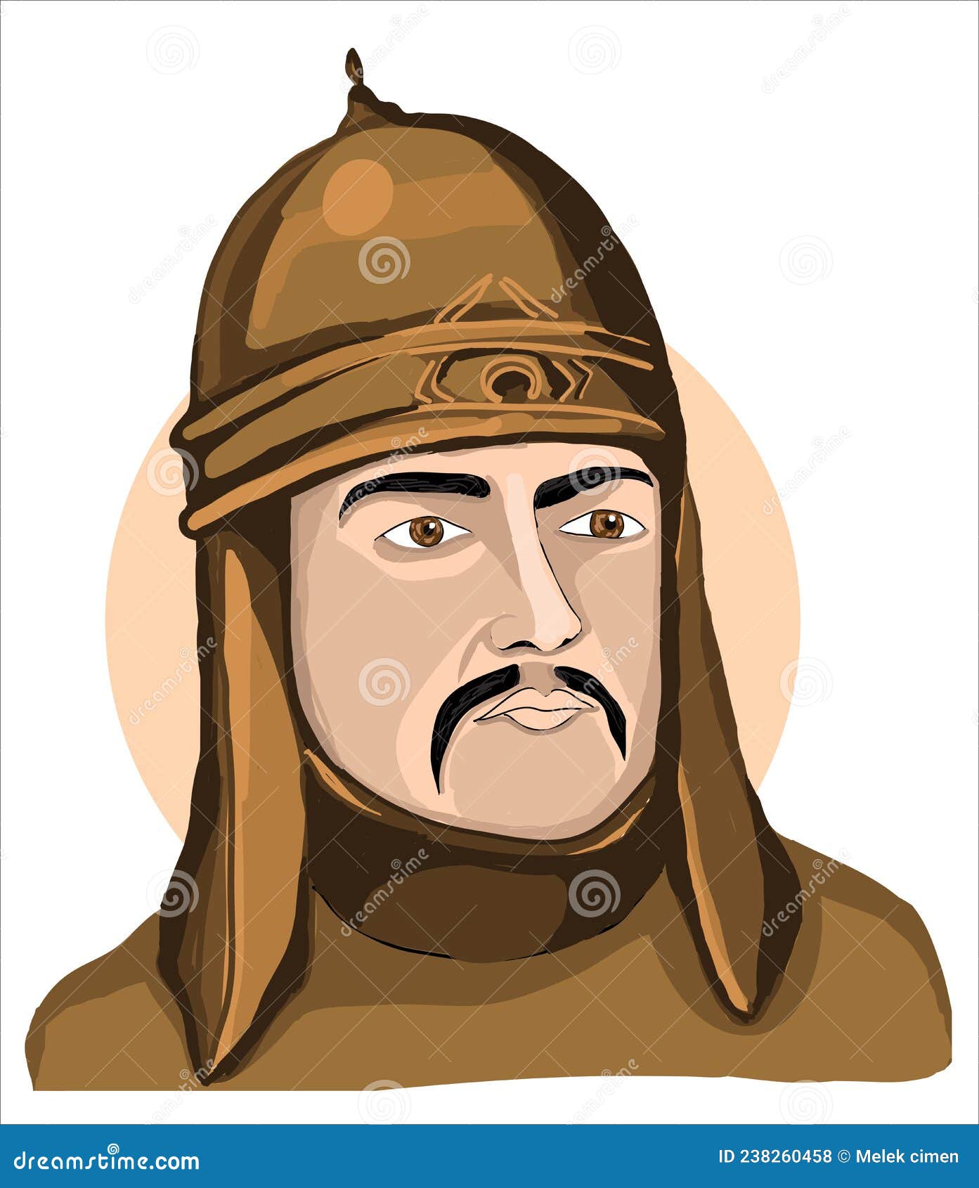Sultan Alparslan Hand Drawing Vector Illustration. Sultan Of Selcuklu ...