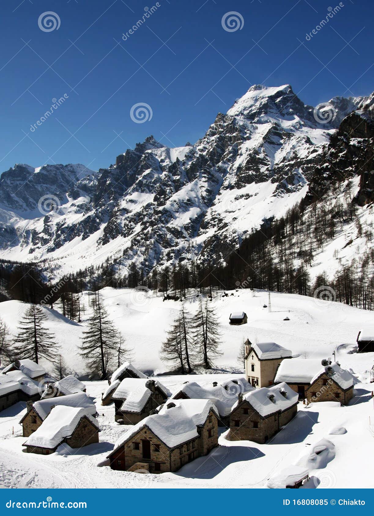 Alpe devero in winter stock image. Image of stone, walk - 16808085