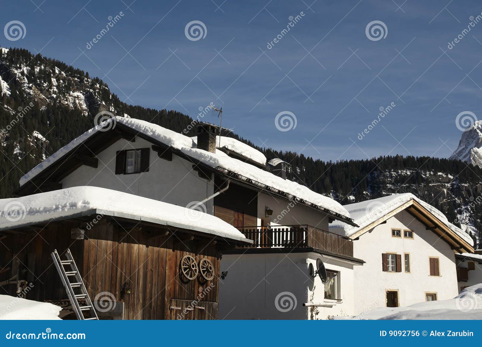 Alpen houses stock photo. Image of landscape, italy, europe - 9092756