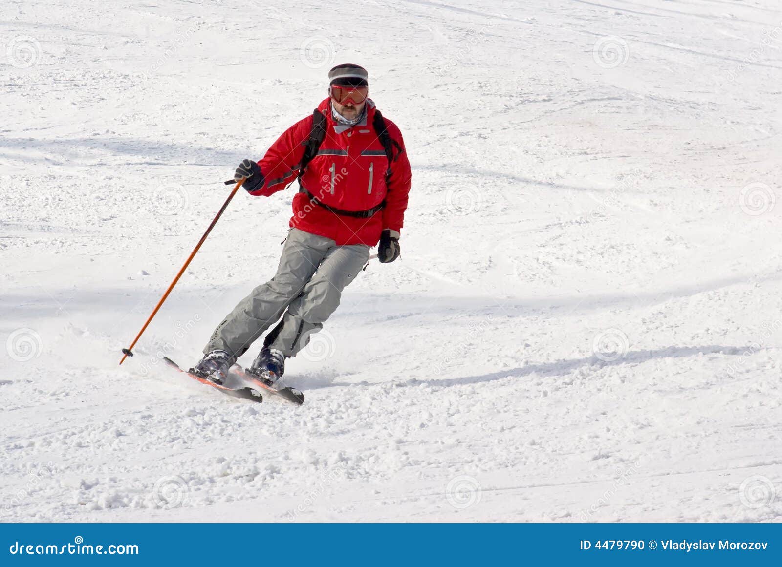 Alpen Skier Man Freeride on Winter Resort Stock Photo - Image of energy ...