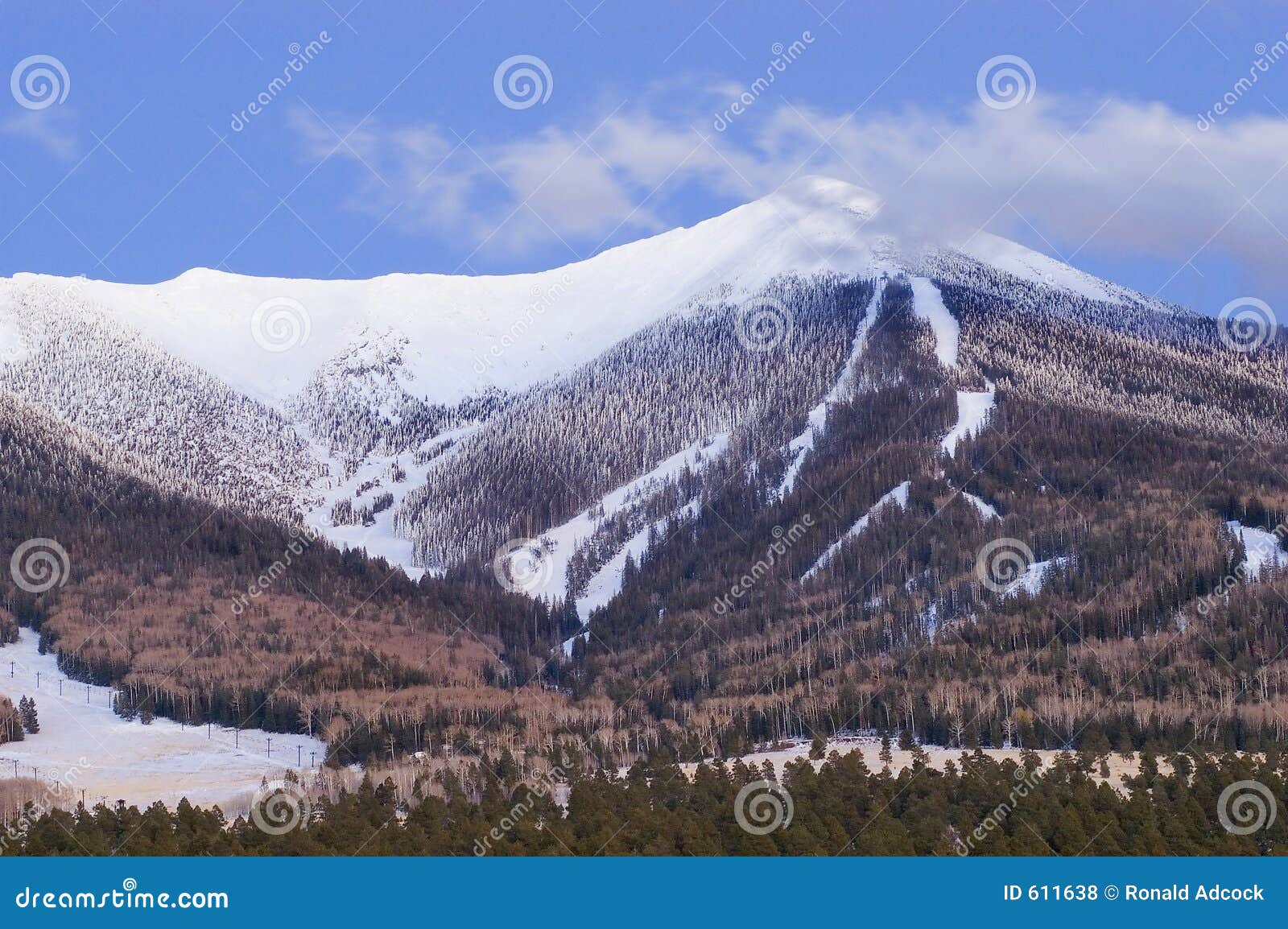 Alpenglow on Mount Humphries Stock Photo - Image of cold, alpen: 611638