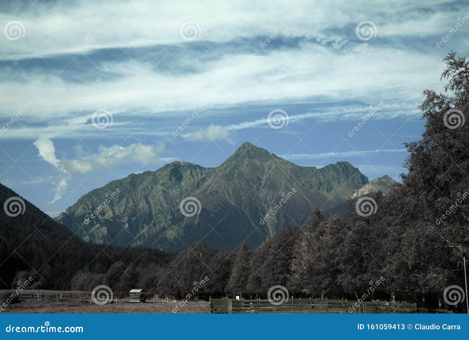 Alpes, Tree and Rocks Infrared. Stock Image - Image of effect, infra ...