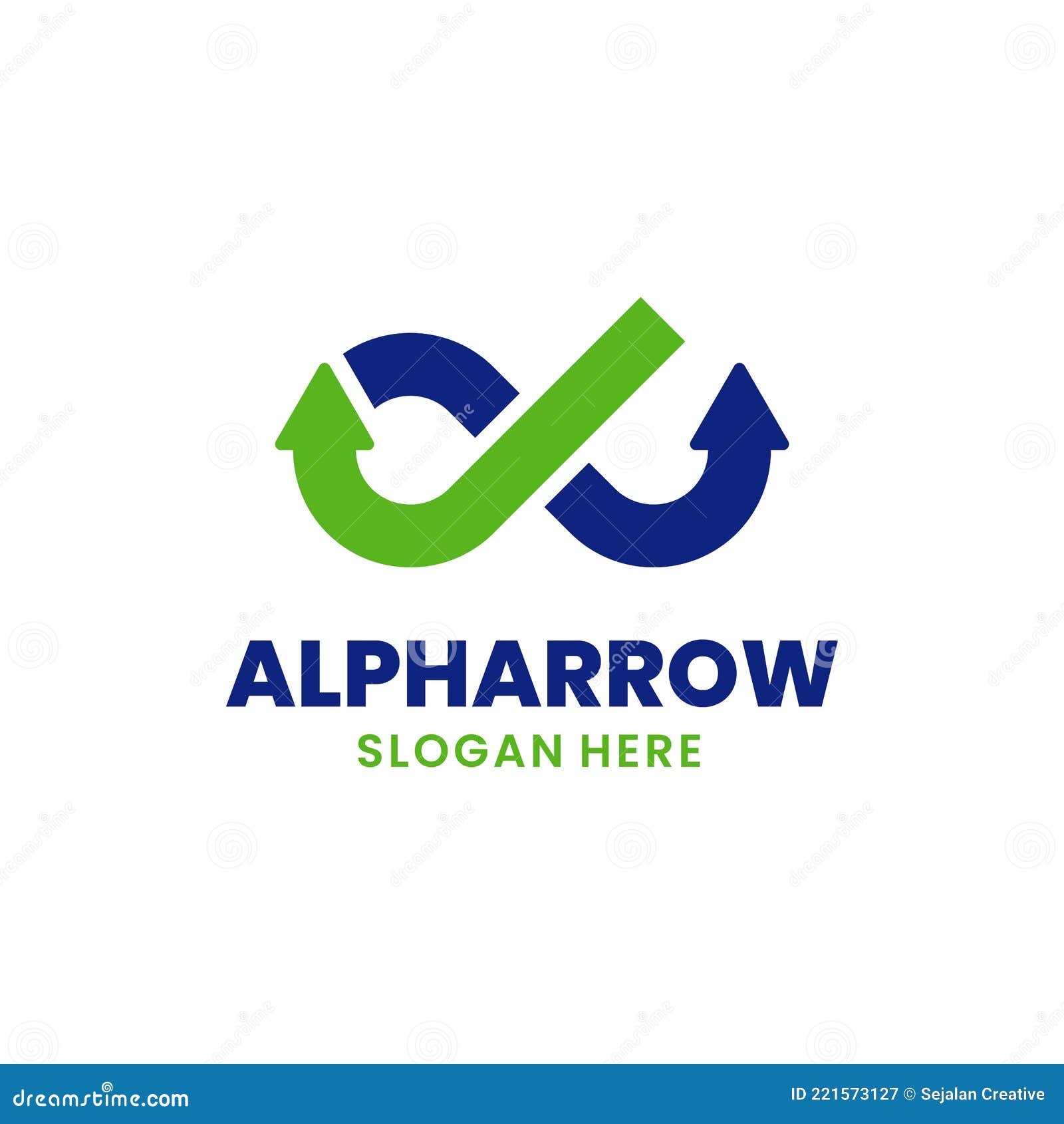 Alpha Arrow Logo stock vector. Illustration of creative - 221573127