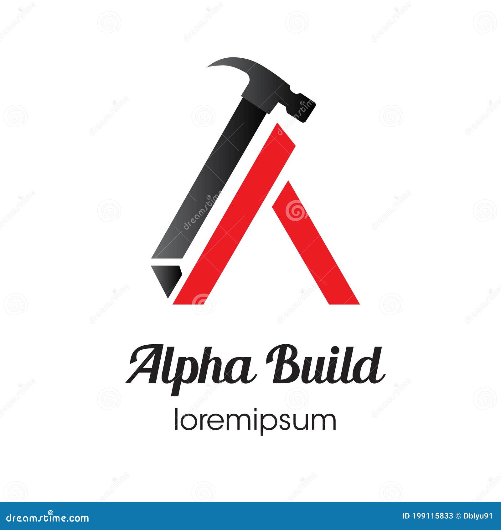 Alpha Build Logo or Symbol Template Design Stock Vector - Illustration ...