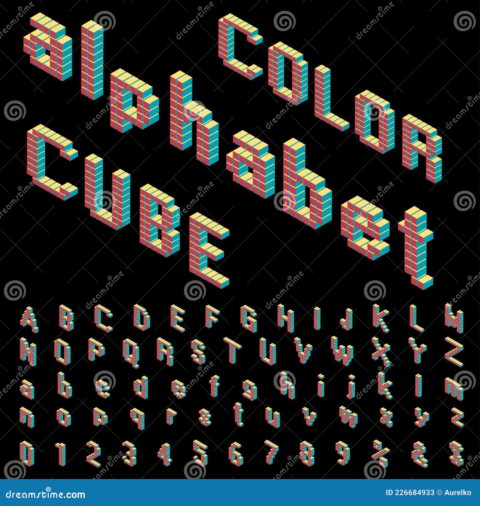 Alpha color cubes stock vector. Illustration of geometry - 226684933