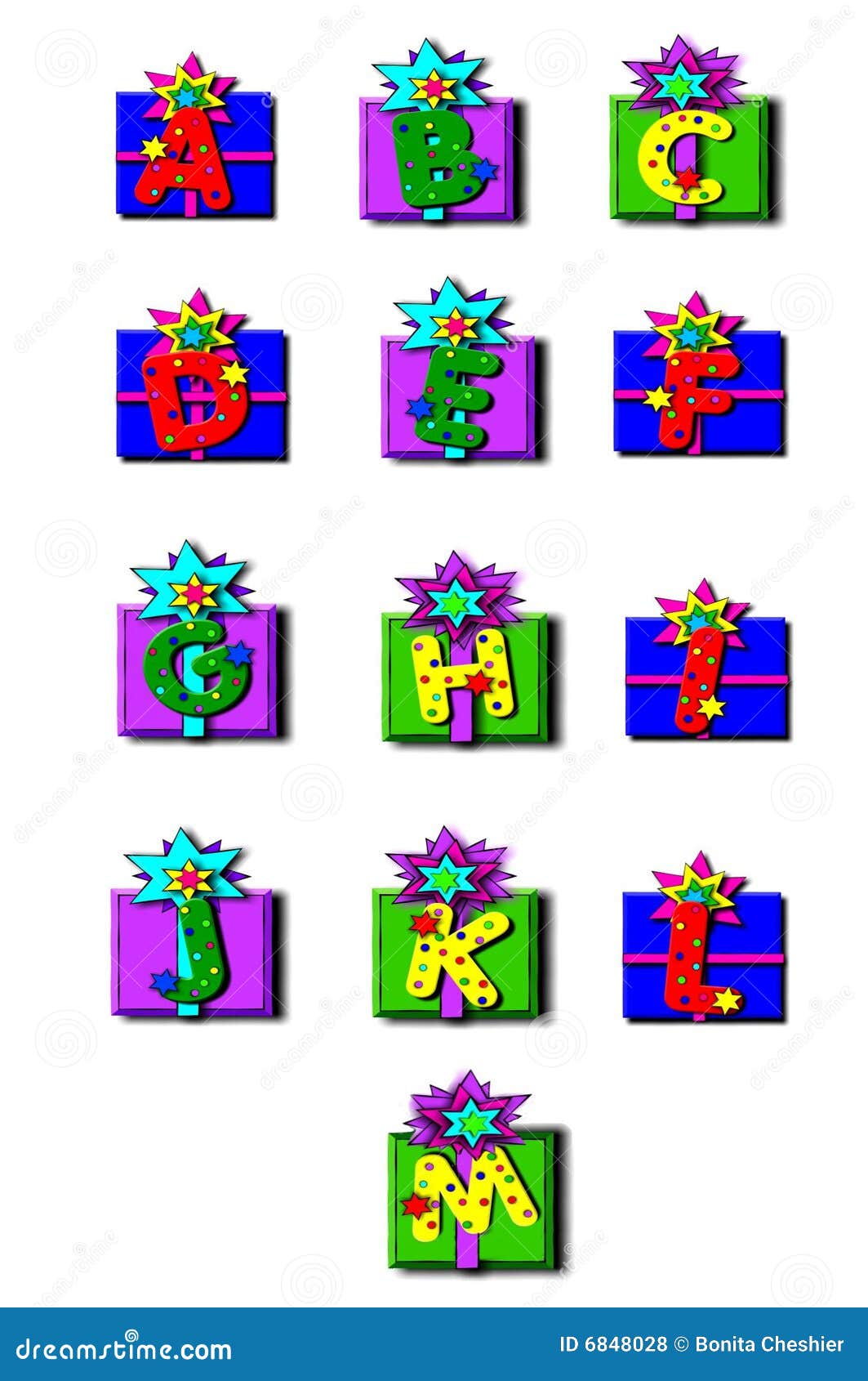 Alpha Decorated Boxes stock illustration. Illustration of decorative ...