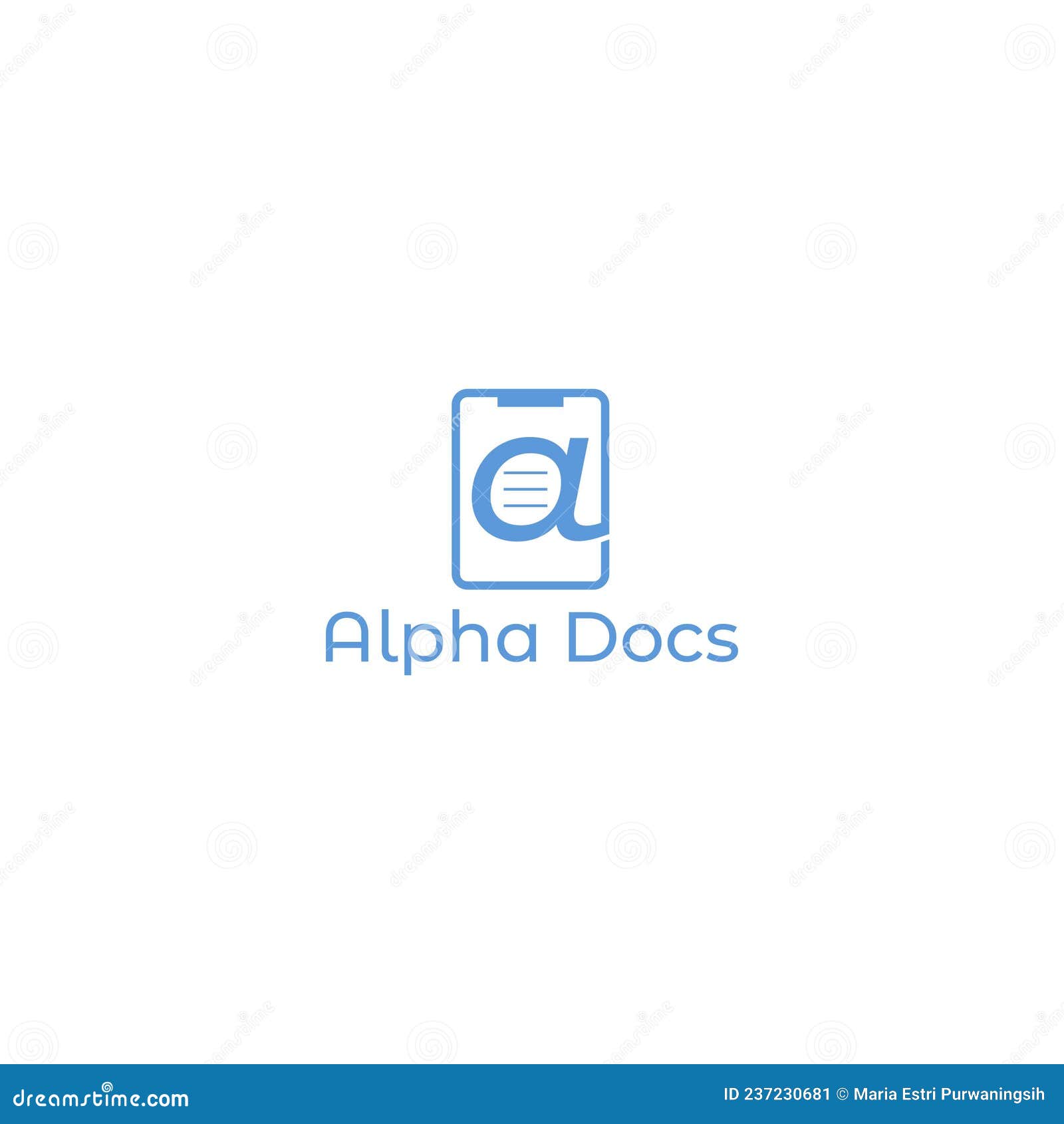 Alpha Document Logo Design Vector Stock Vector - Illustration of ...