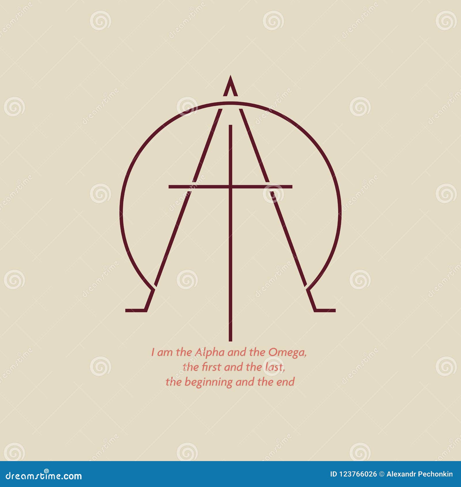 Alpha- en Omega vector illustratie. Illustration of element - 123766026