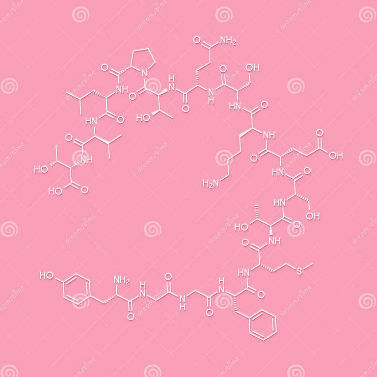 Alpha-endorphin Endogenous Opioid Peptide Molecule. Skeletal Formula ...