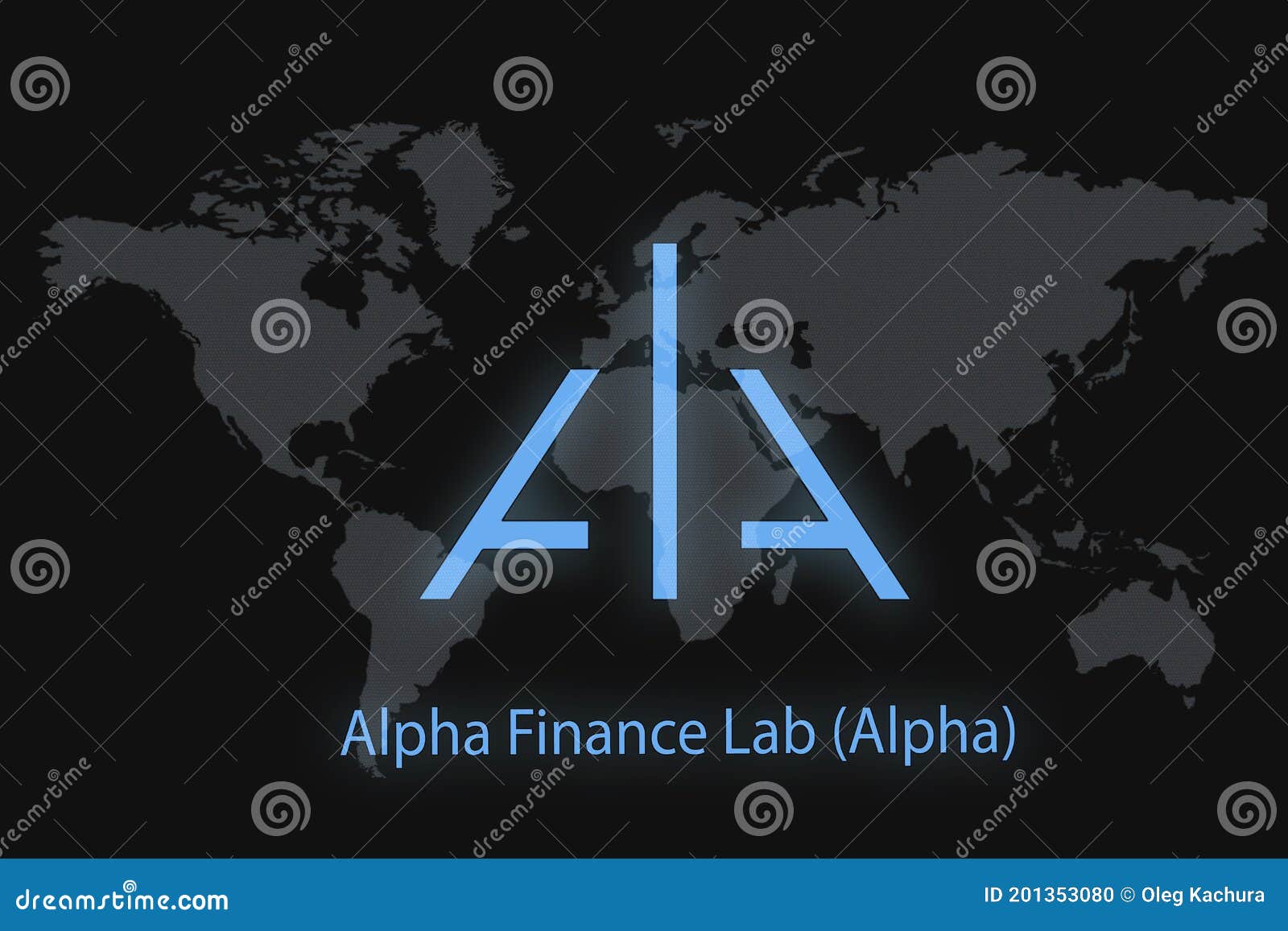 Alpha Finance Lab Alpha Abstract Cryptocurrency. with a Dark Background ...
