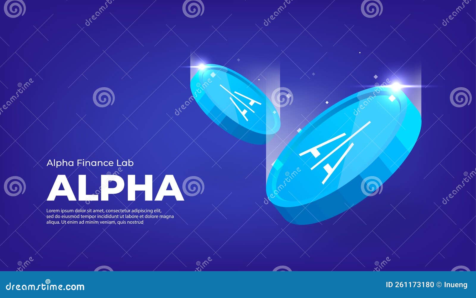 Alpha Finance Lab ALPHA Coin Cryptocurrency Concept Banner Background ...