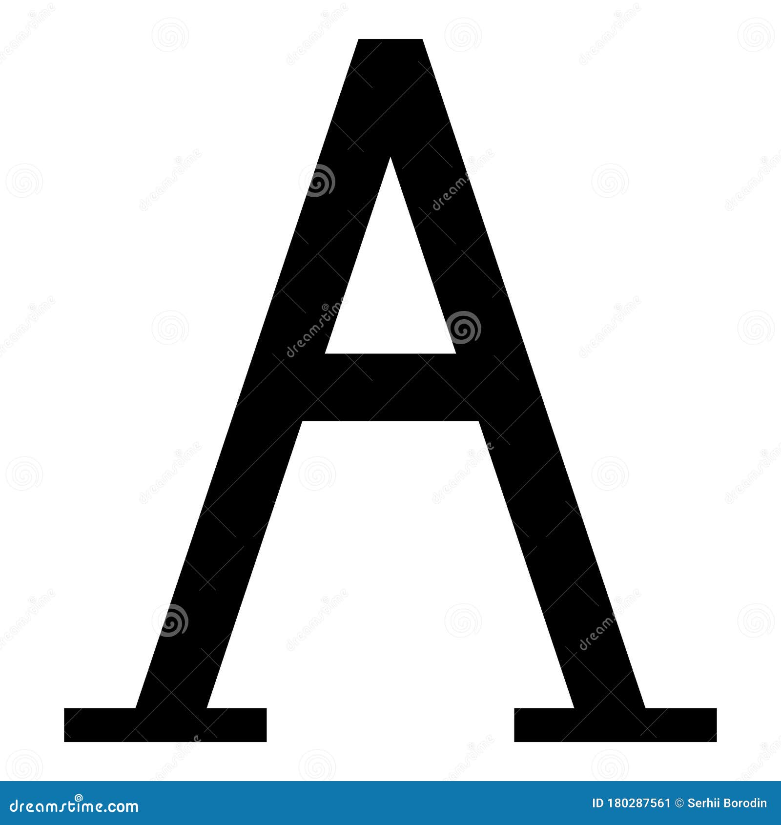 Alpha Greek Symbol Capital Letter Uppercase Font Icon Black Color Vector Illustration Flat Style