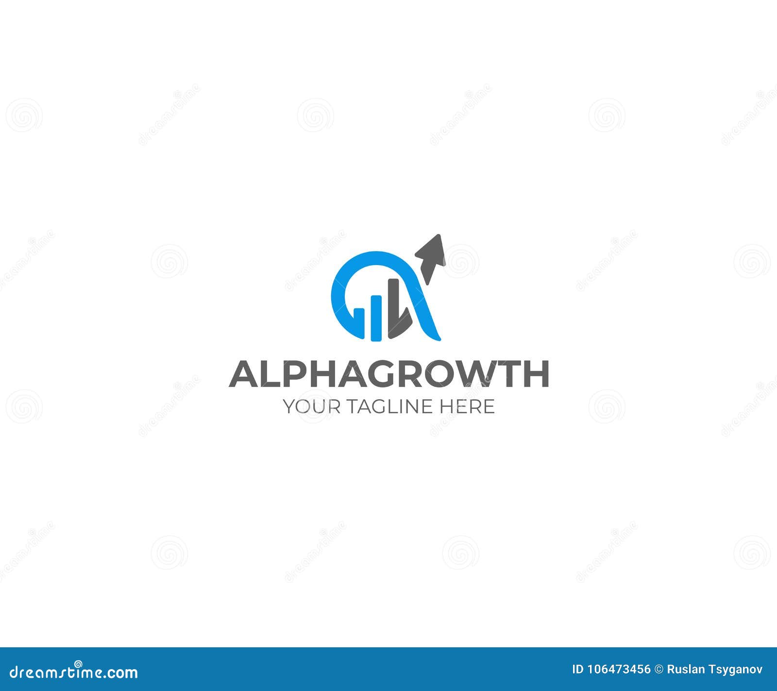 Alpha and Growth Symbol Logo Template. Graph Chart and Alfa Vector ...