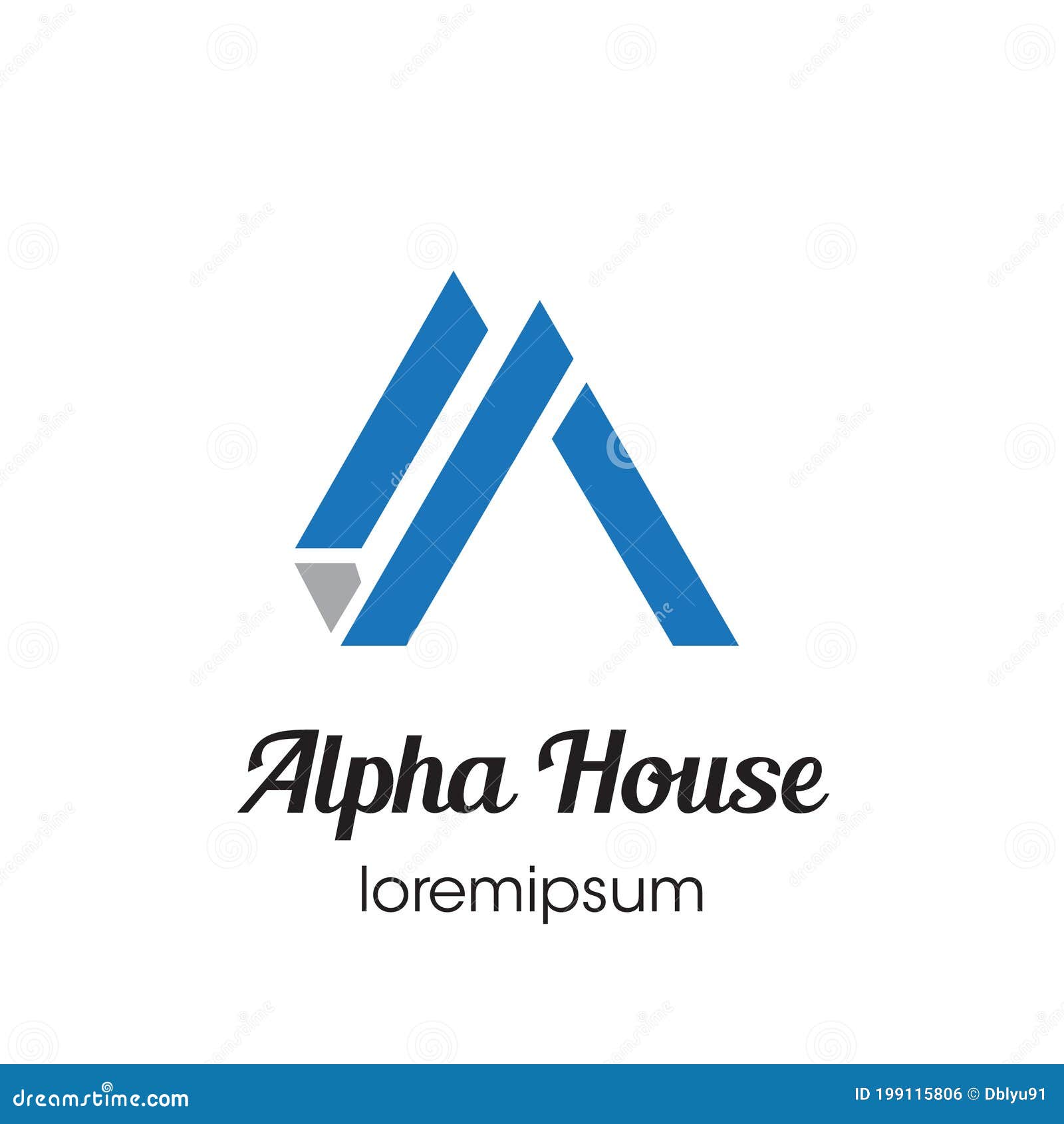 Alpha House Logo or Symbol Template Design Stock Vector - Illustration ...
